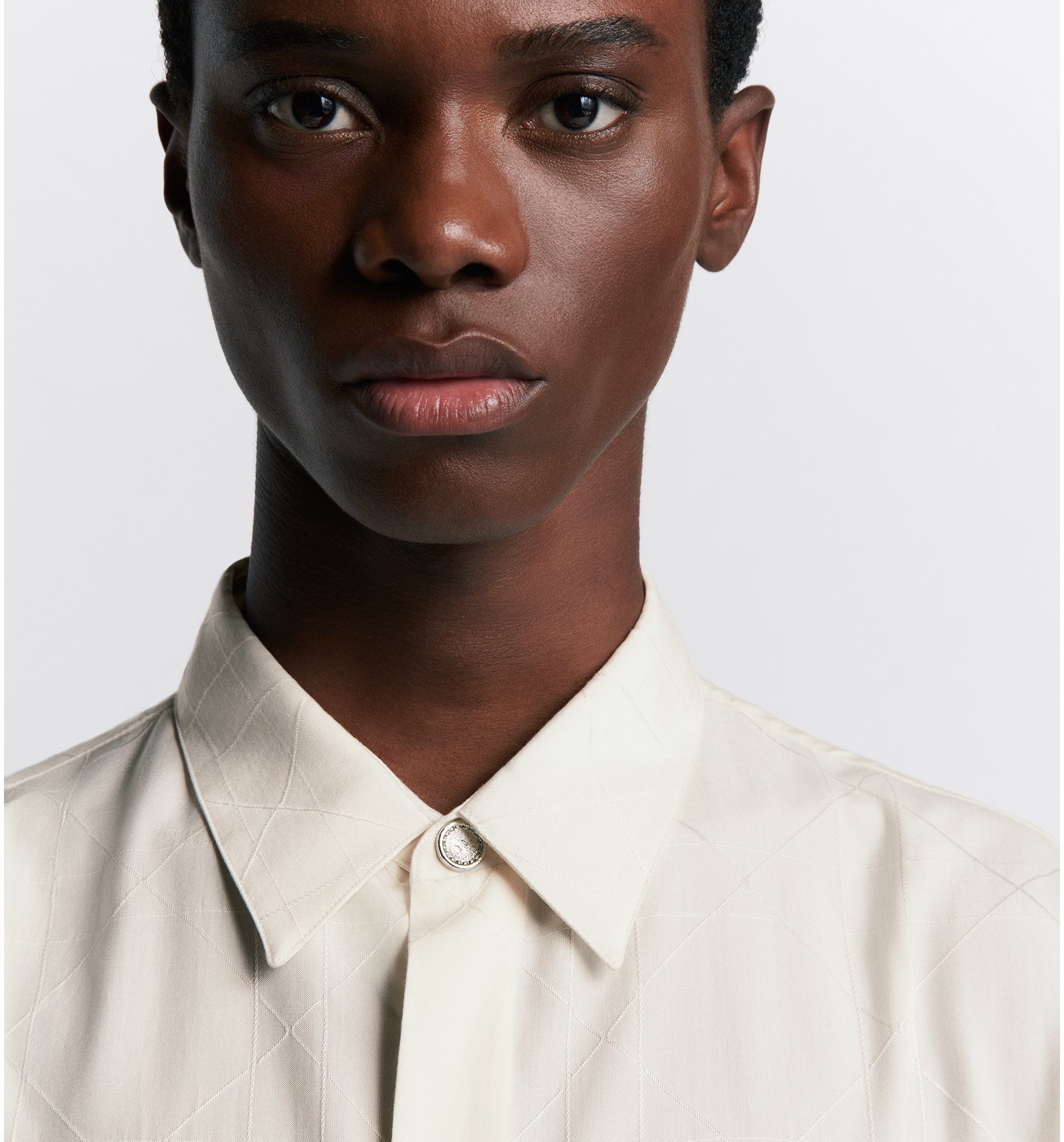 Dior Icons Short-Sleeved Shirt White Silk Blend | DIOR