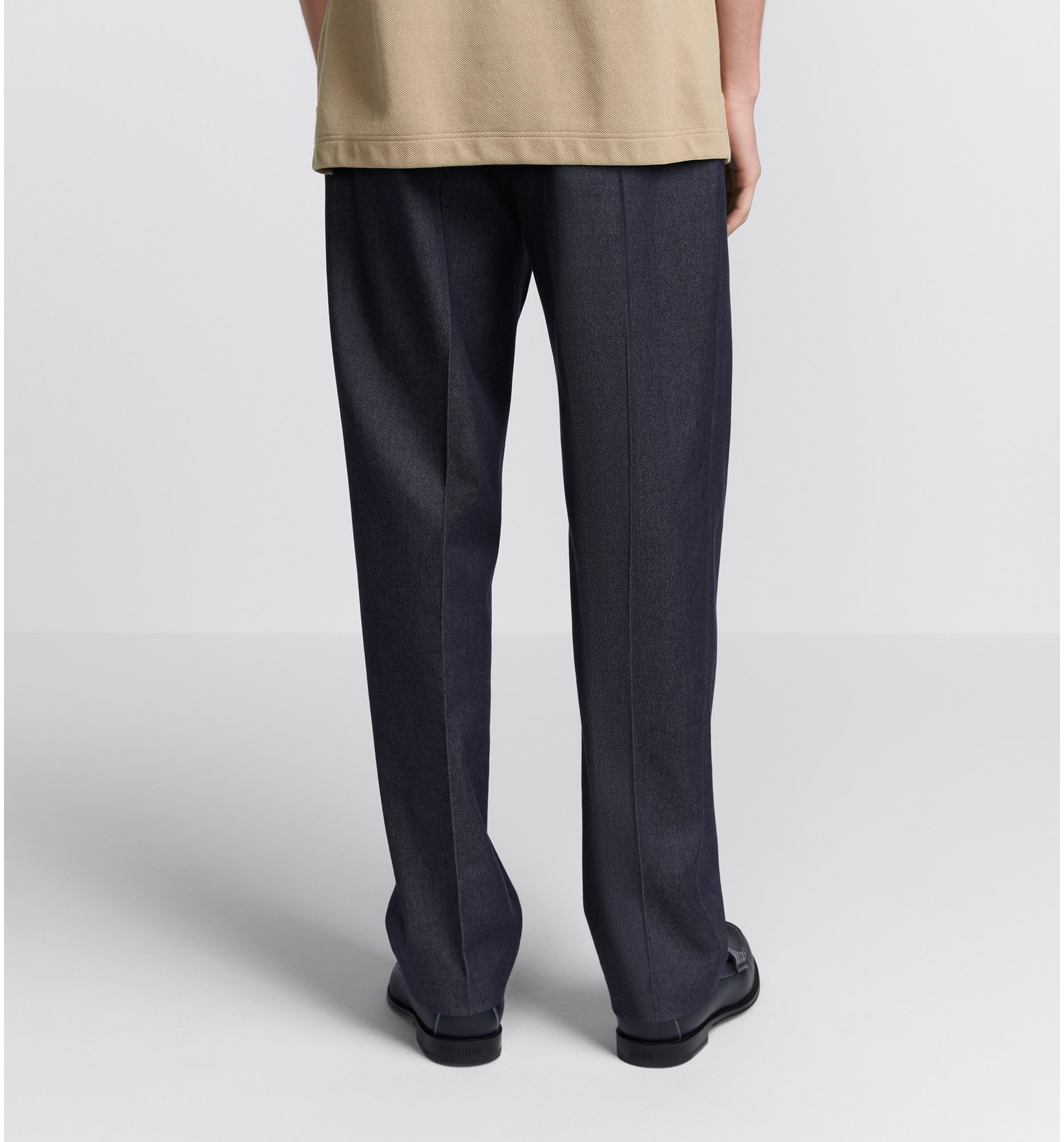 Pantalon Dior Icons Toile de coton et cachemire mélangés bleus effet ...