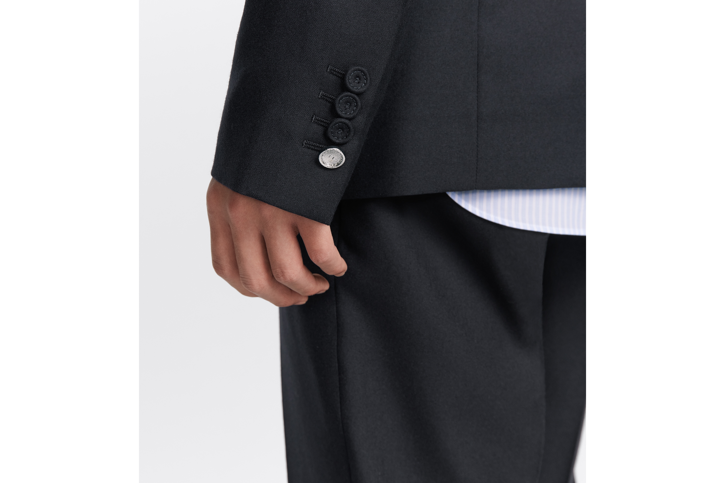 Dior Icons Jacket Blue Cashmere and Silk Twill | DIOR