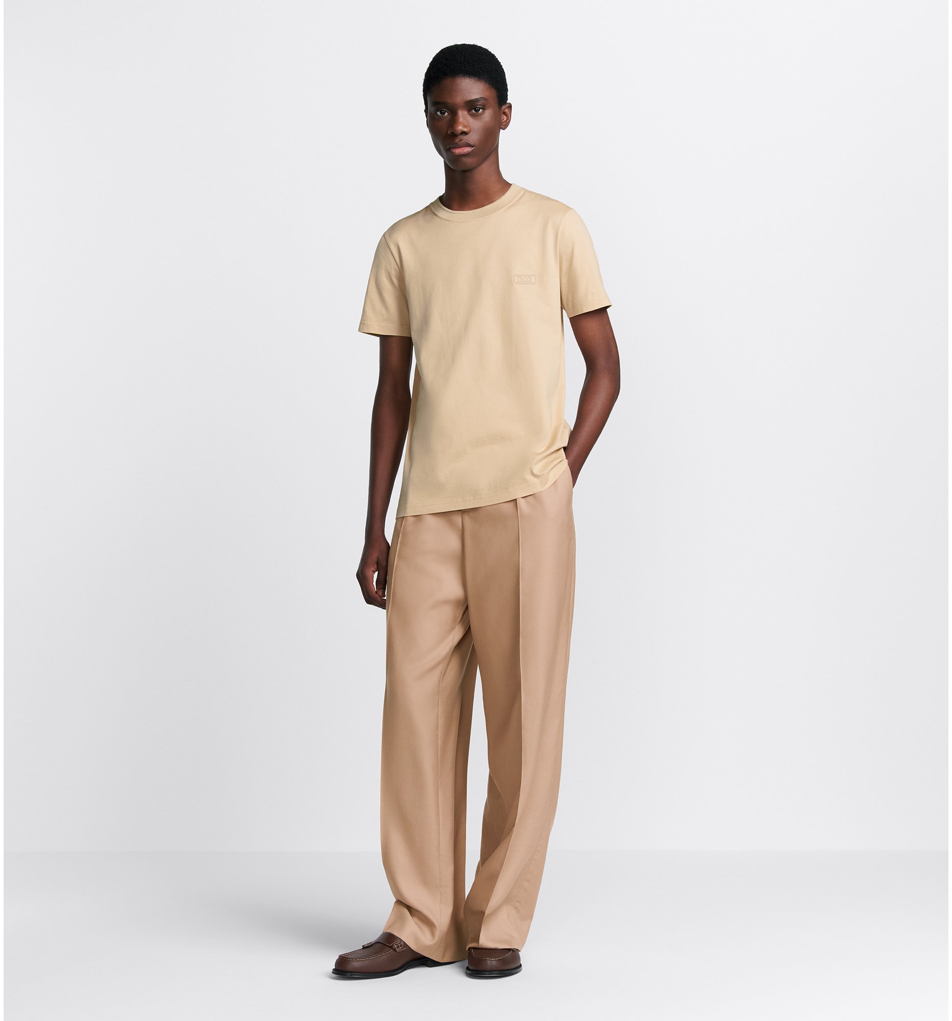 Dior Icons Pants Beige Cashmere and Silk Twill | DIOR