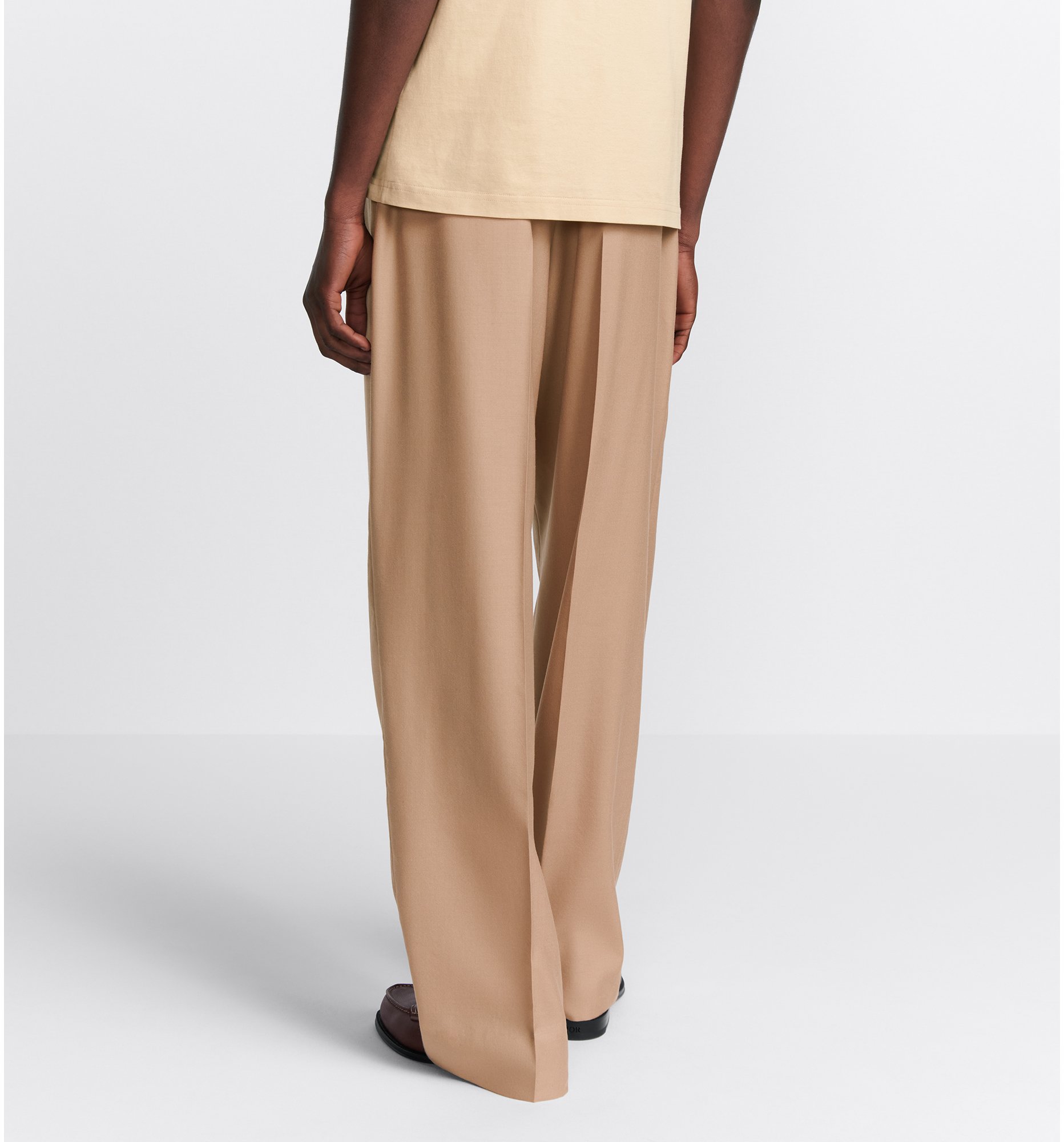 Dior Icons Pants Beige Cashmere and Silk Twill | DIOR