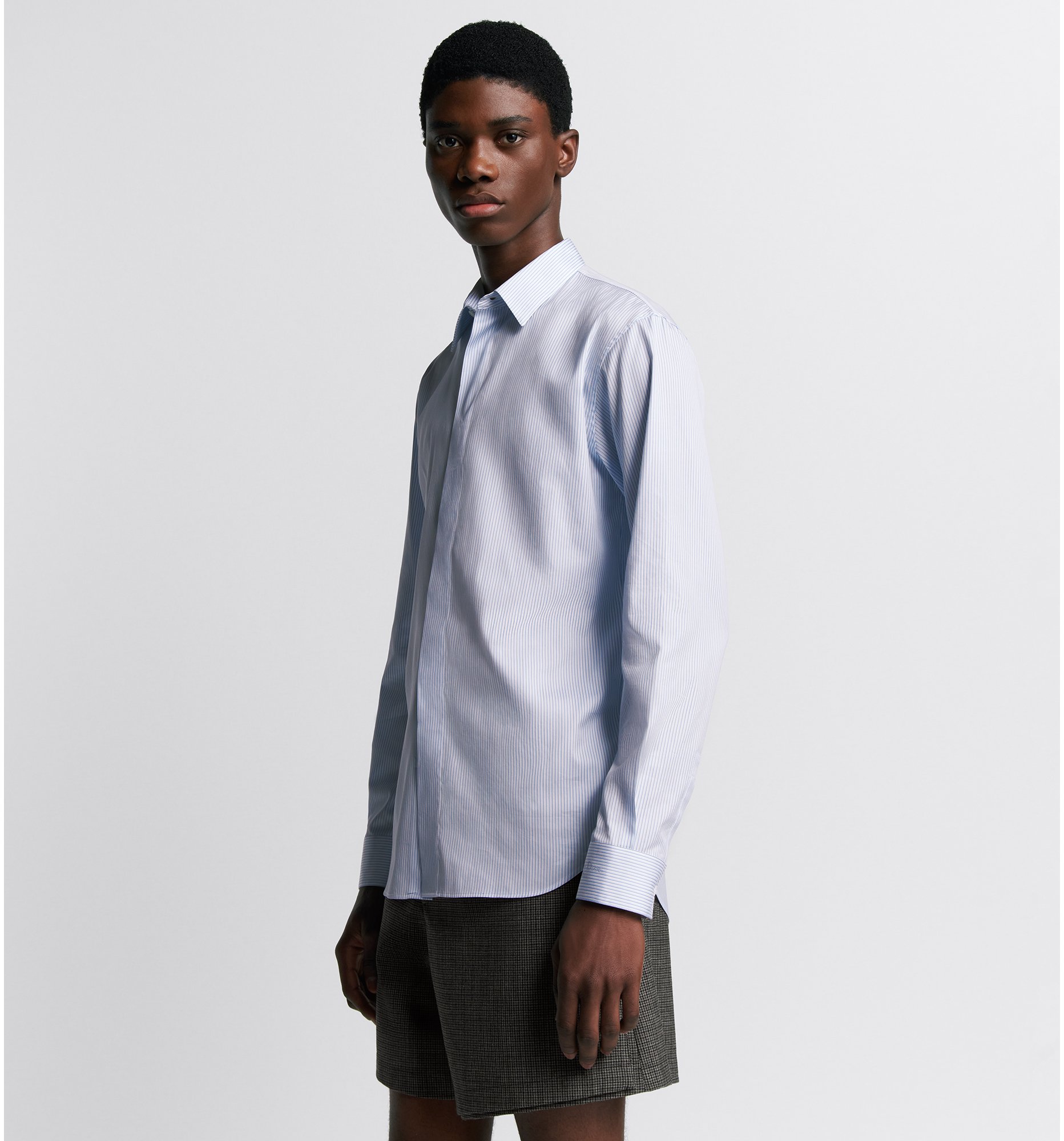 Christian Dior Couture Embroidered Shirt White Cotton and Silk Poplin ...