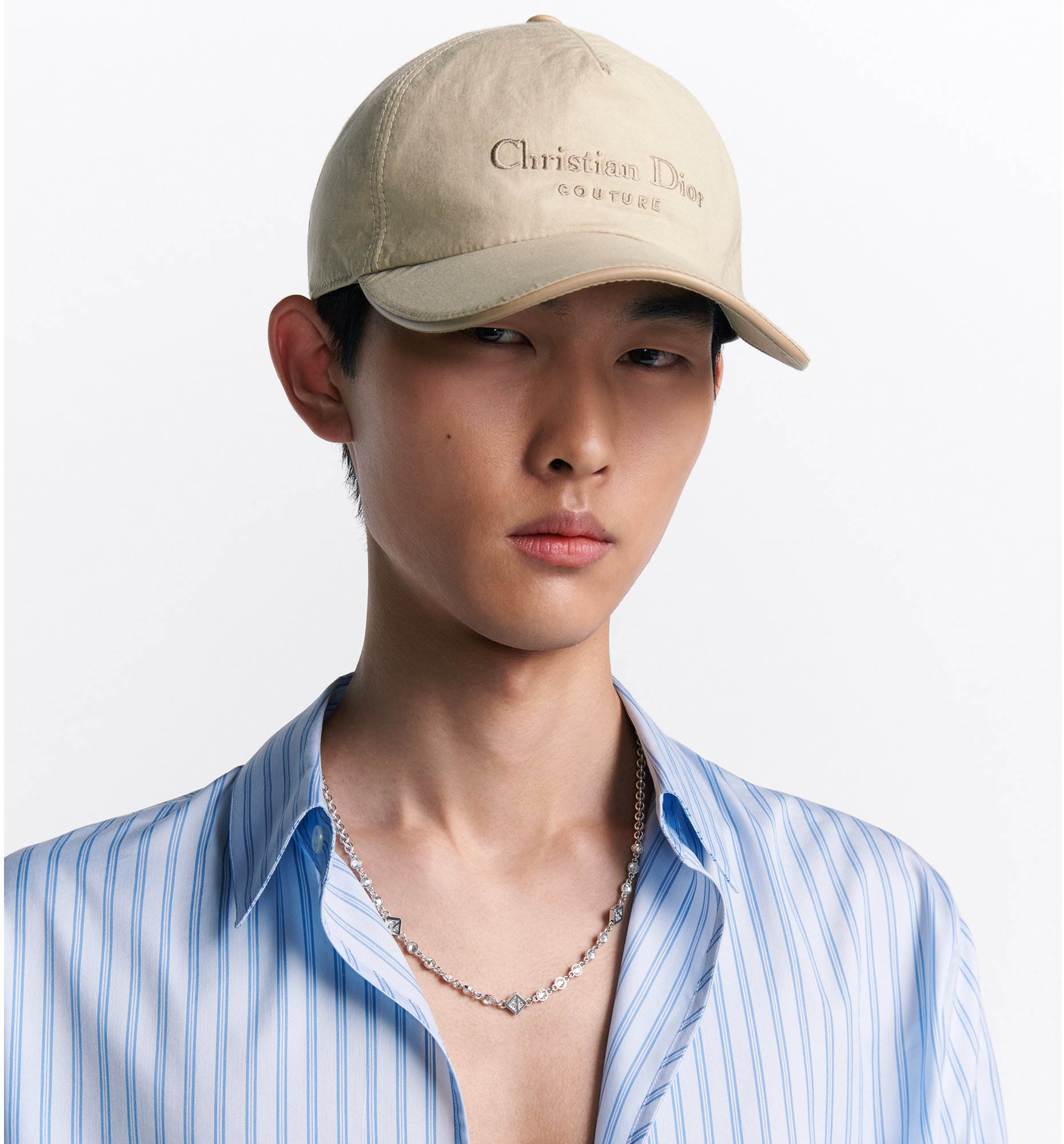 Christian Dior Couture Baseball Cap Beige Technical Cotton | DIOR