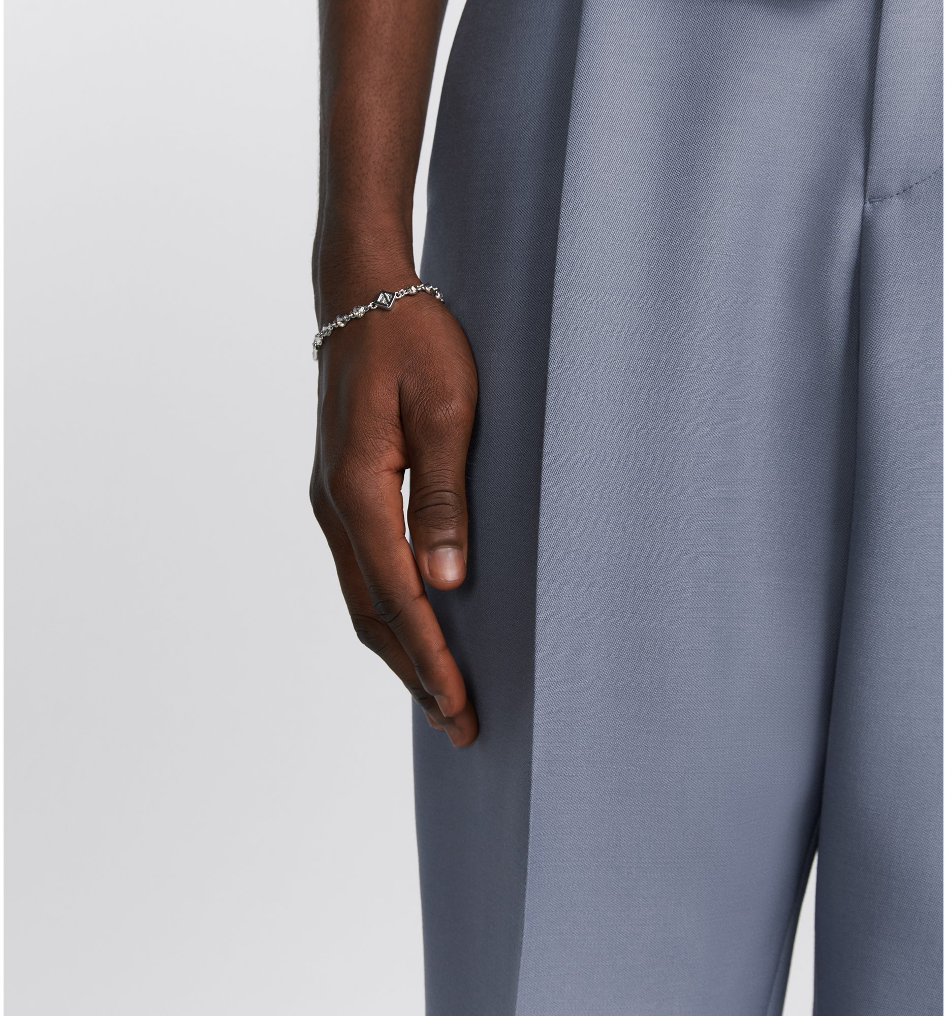 CD Diamond Bracelet Silver-Finish Brass and White Crystals | DIOR