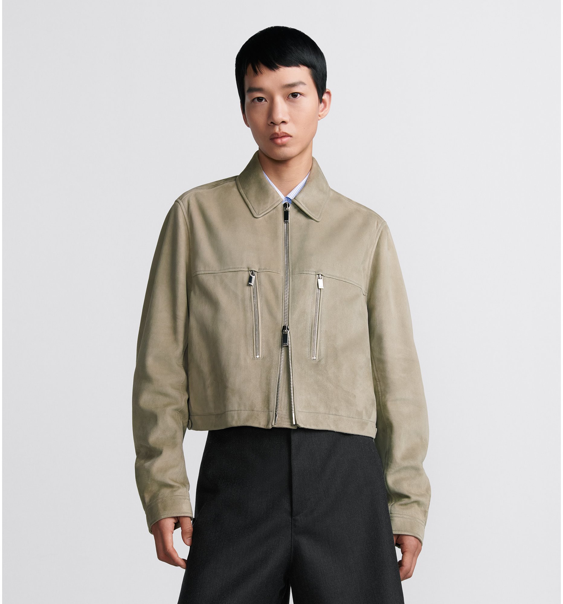 Flight Jacket Gray Lambskin | DIOR
