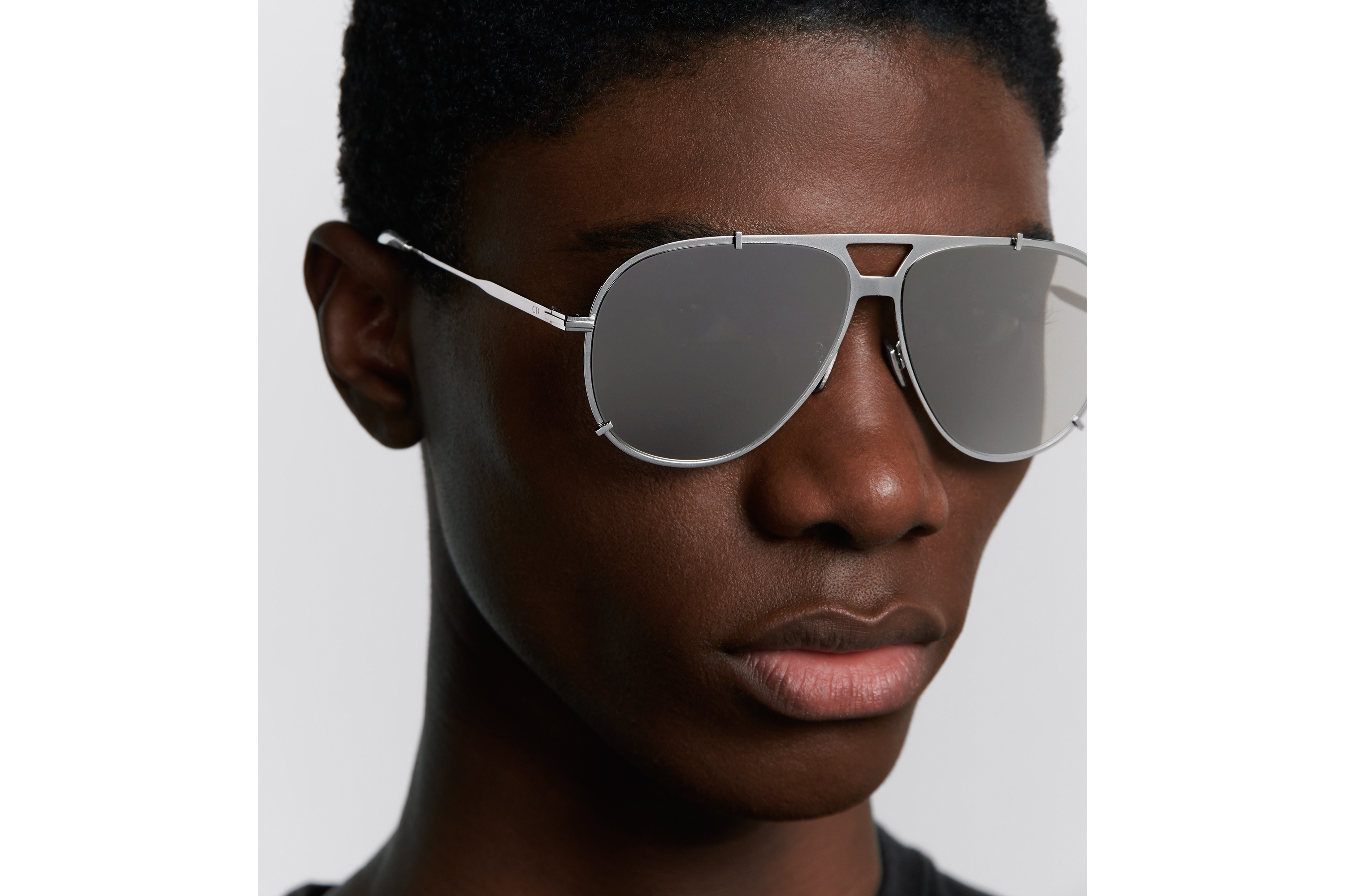 DiorBlackSuit A3U Silver-Finish Mirrored Pilot Sunglasses | DIOR