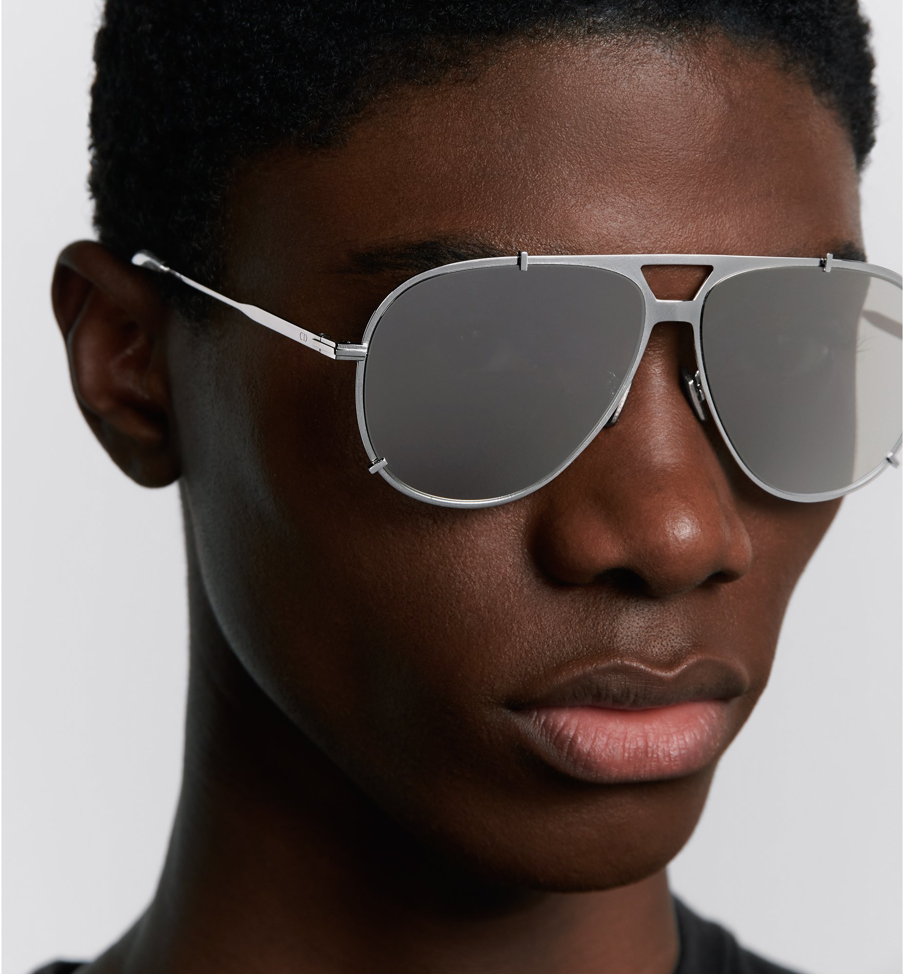 DiorBlackSuit A3U Silver-Finish Mirrored Pilot Sunglasses | DIOR
