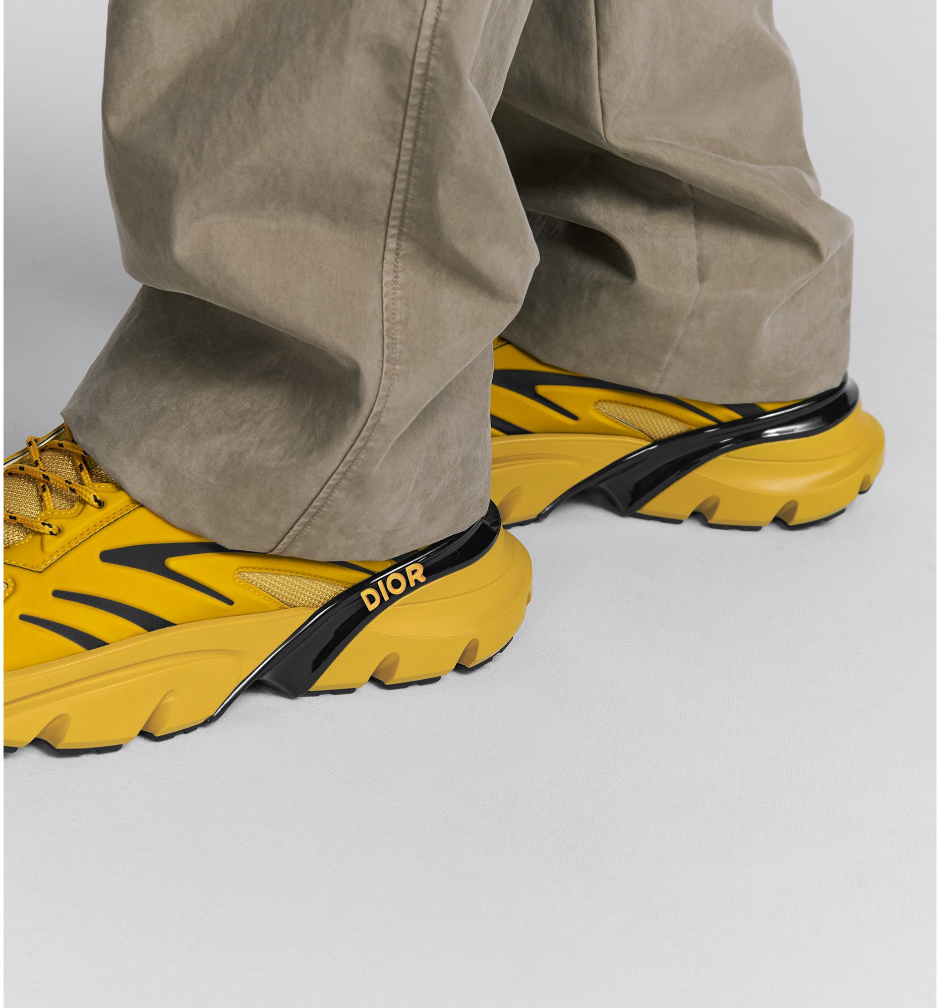 B44 Blade Sneaker Yellow Technical Mesh and Yellow Technical Fabric | DIOR