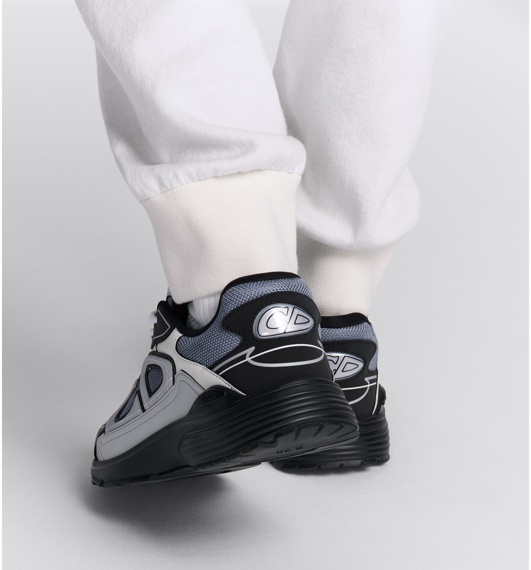 B30 Countdown Sneaker Blue Mesh with Gray, White and Black Technical Fabric | DIOR