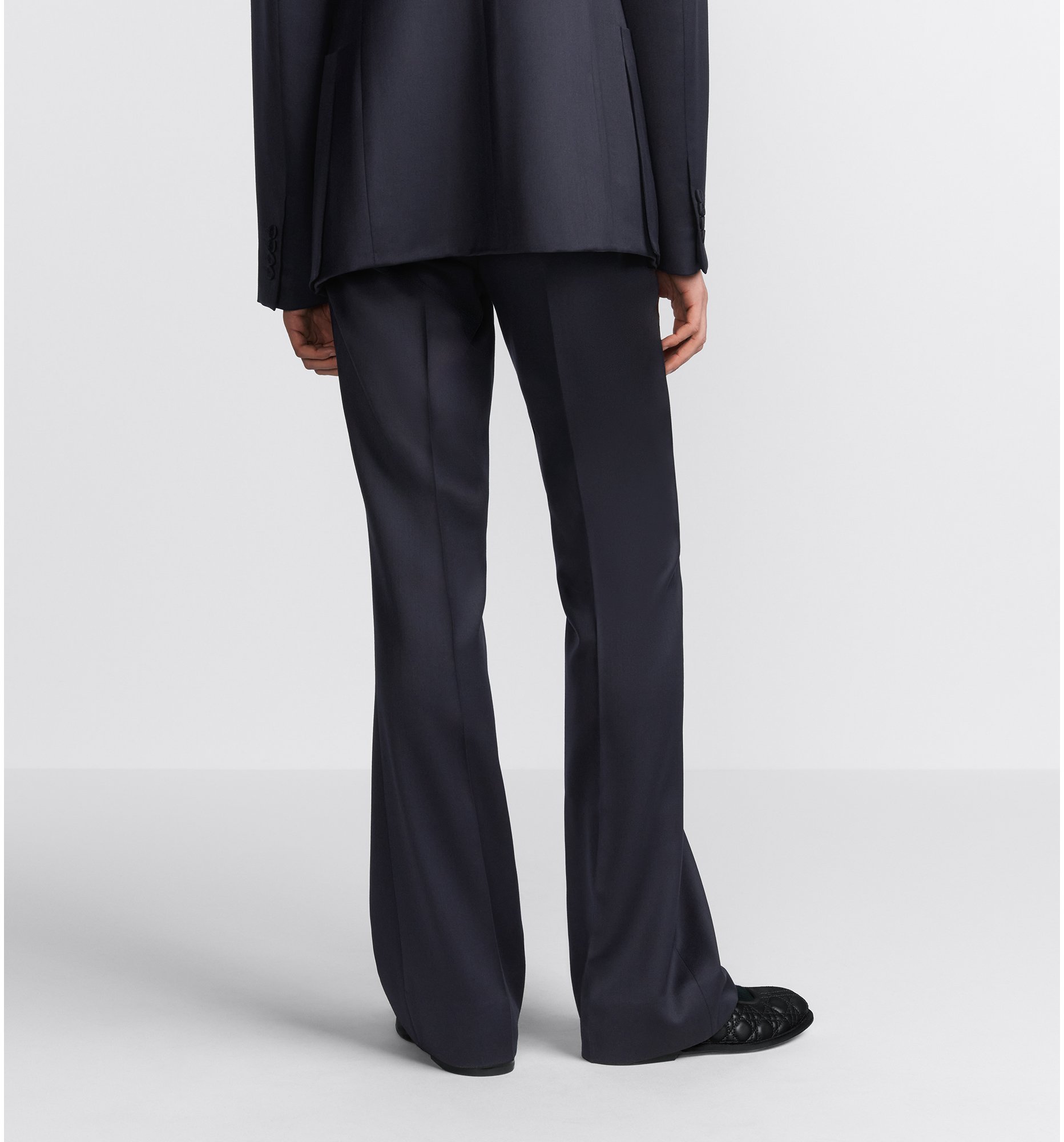 Flared Pants Navy Blue Virgin Wool Twill | DIOR