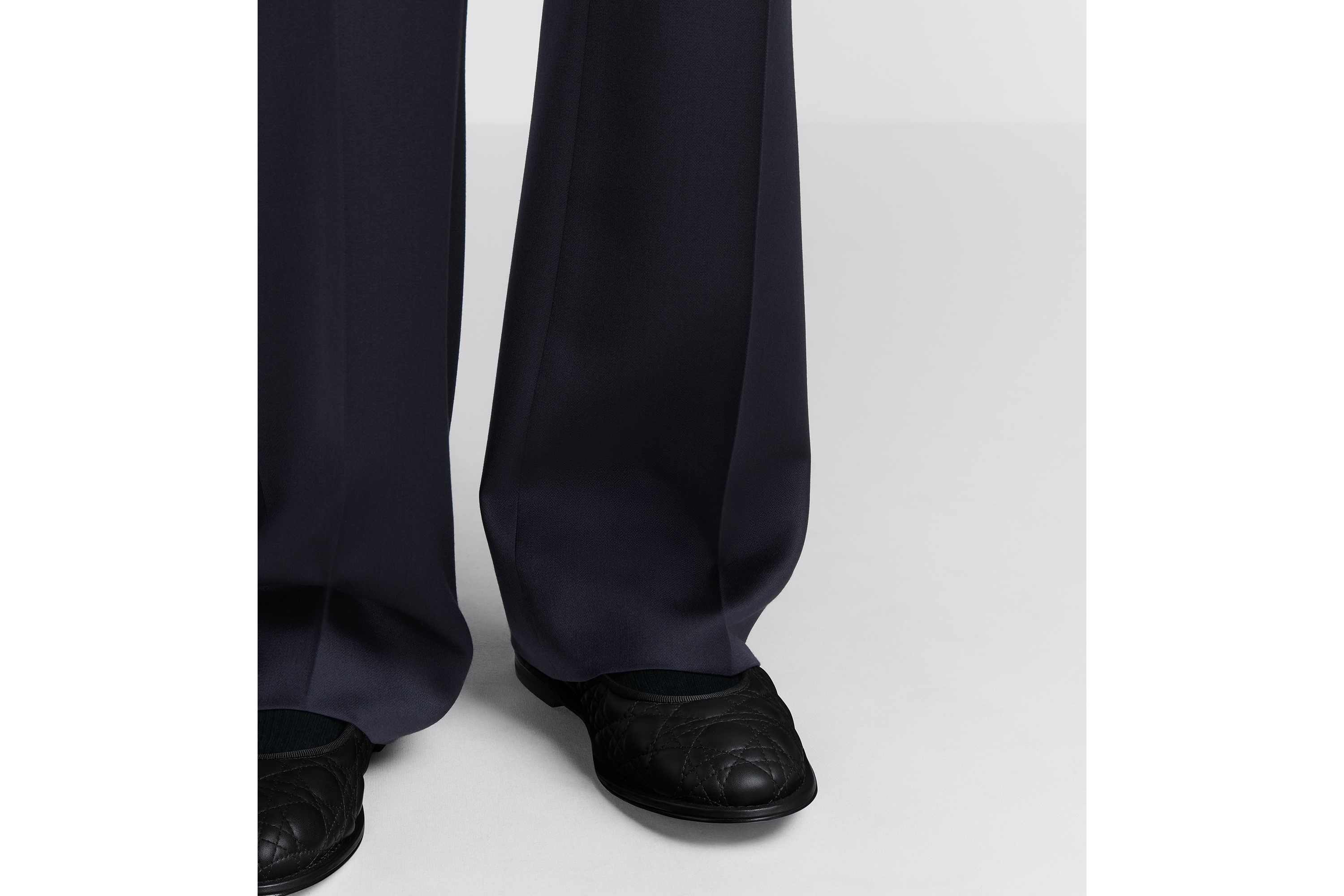 Flared Pants Navy Blue Virgin Wool Twill | DIOR