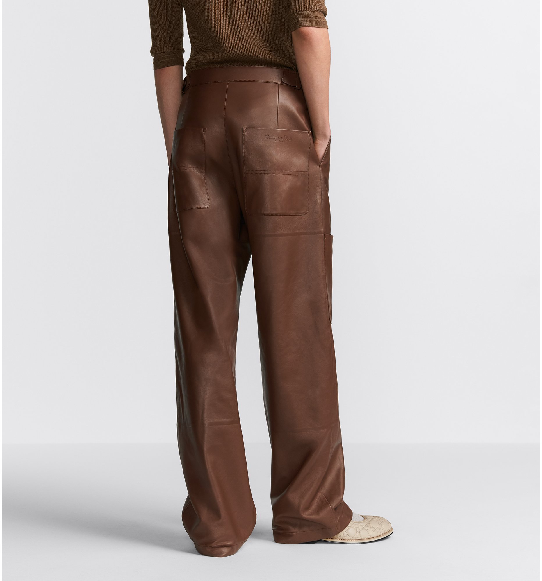 Christian Dior Couture Pants Brown Lambskin | DIOR