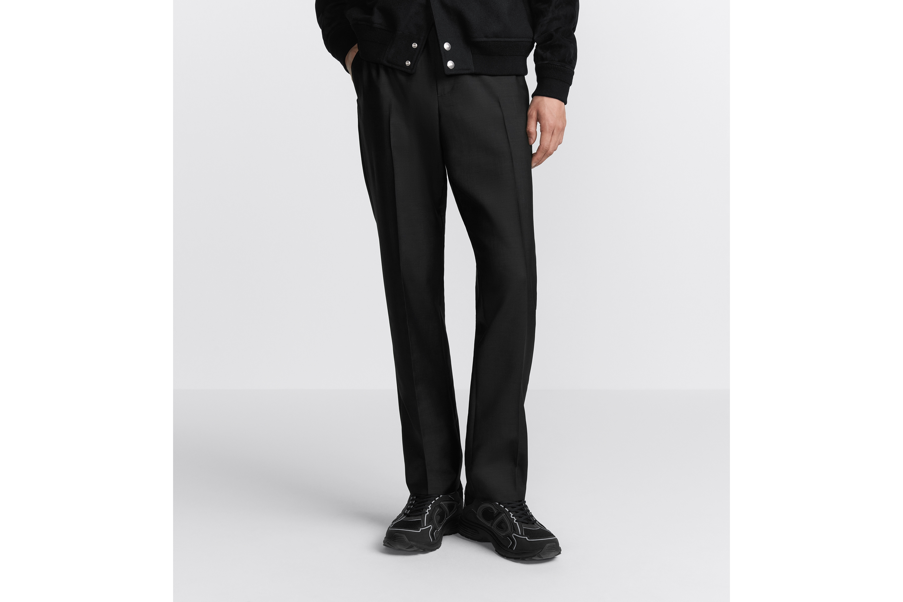 Tailored Track Pants with Christian Dior Couture Tag Gray Virgin Wool ...