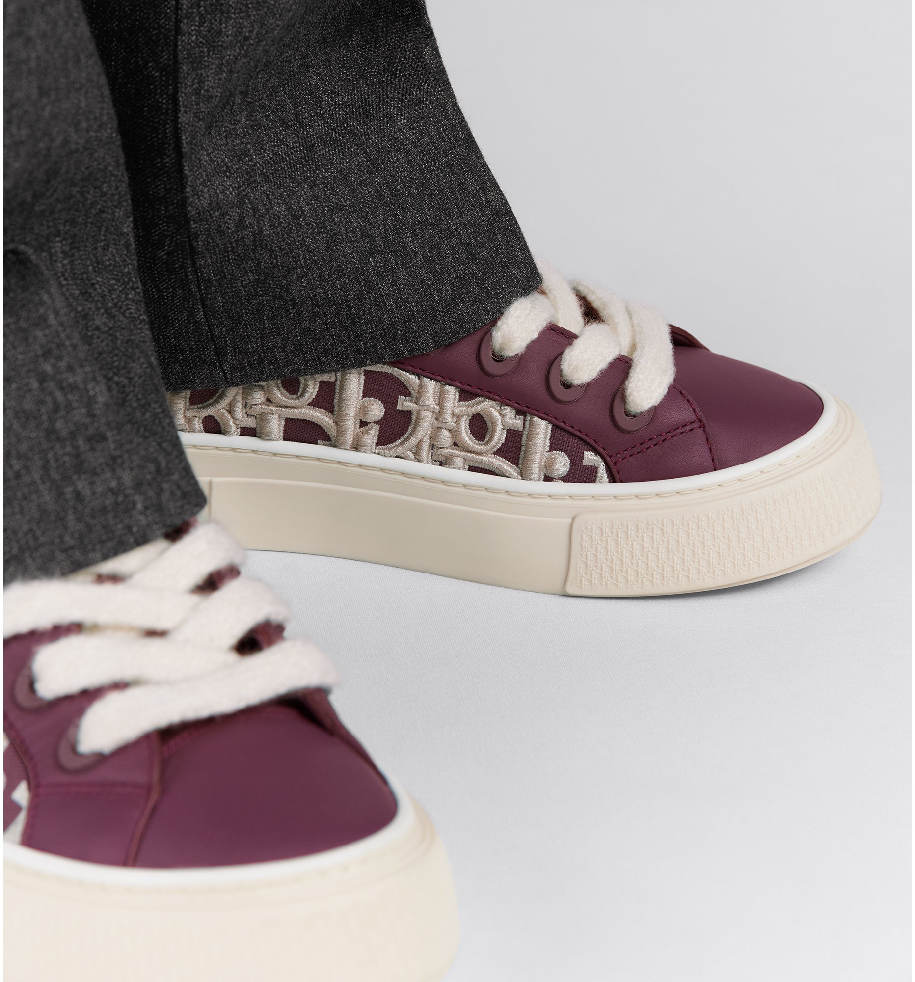 B33 Sneaker - LIMITED AND NUMBERED EDITION Burgundy Smooth Calfskin ...