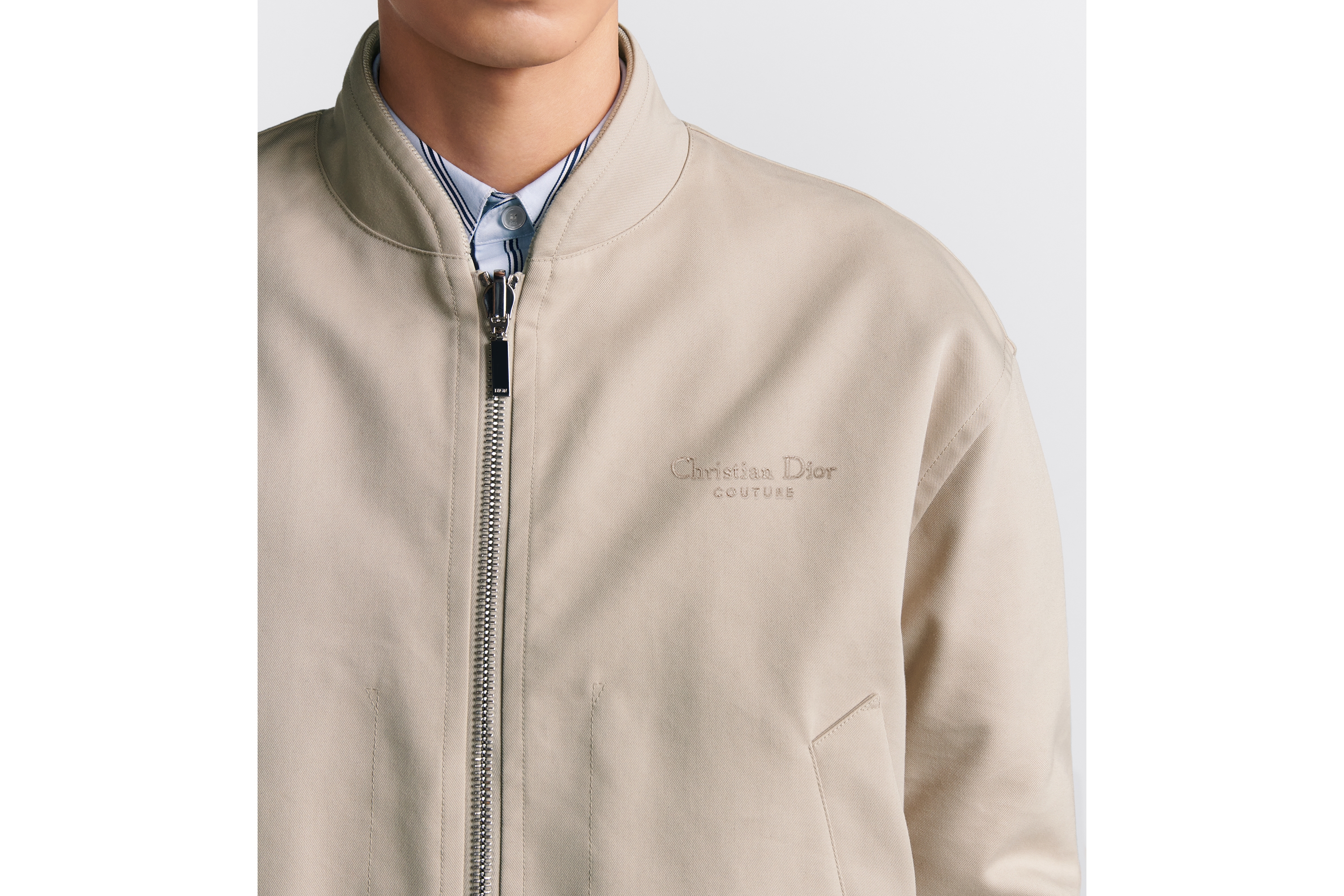 Christian Dior Couture Reversible Jacket Beige Cotton-Blend Twill | DIOR