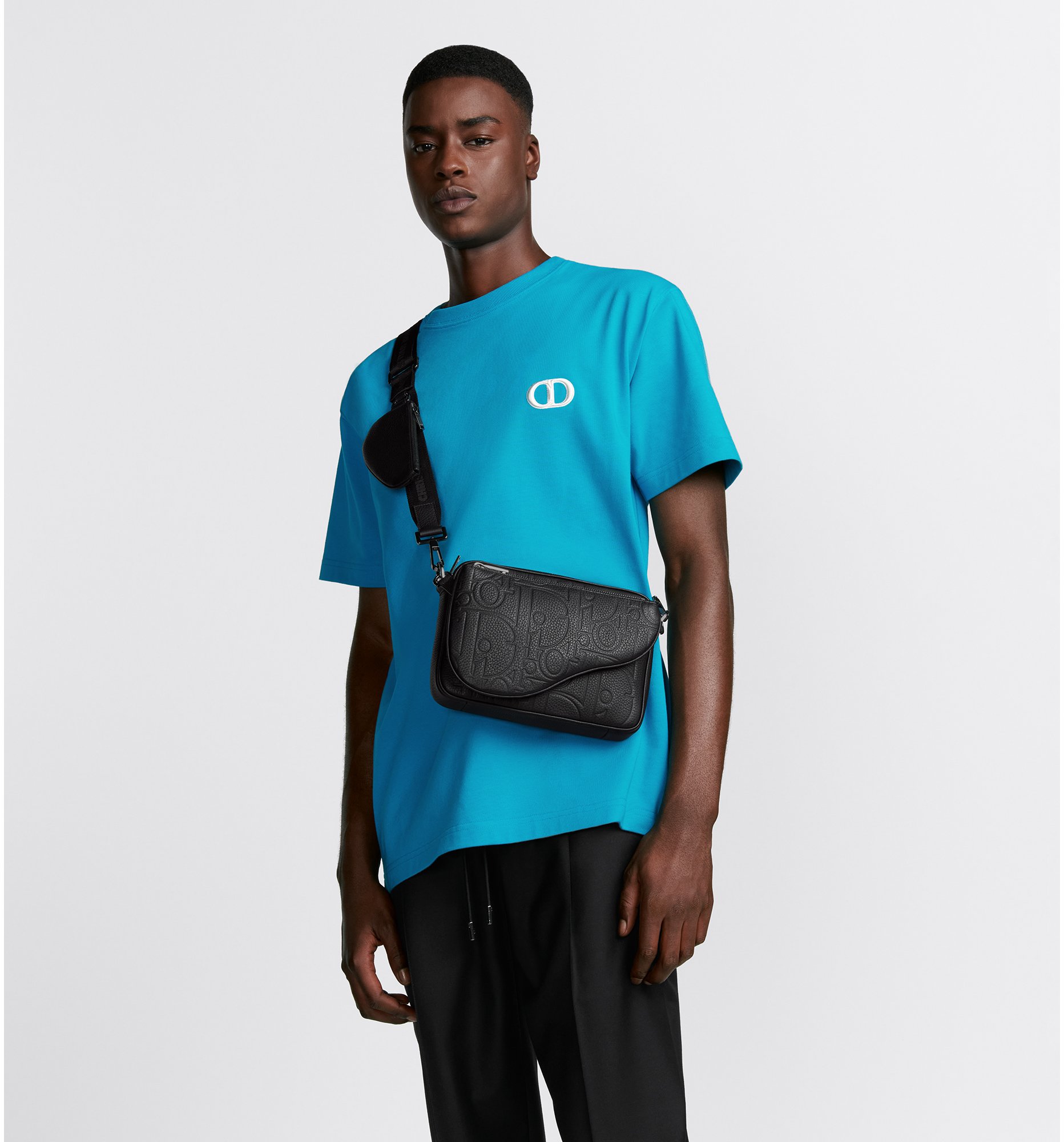 Saddle Triple Pouch Dior Gravity Leder in Schwarz und genarbtes ...