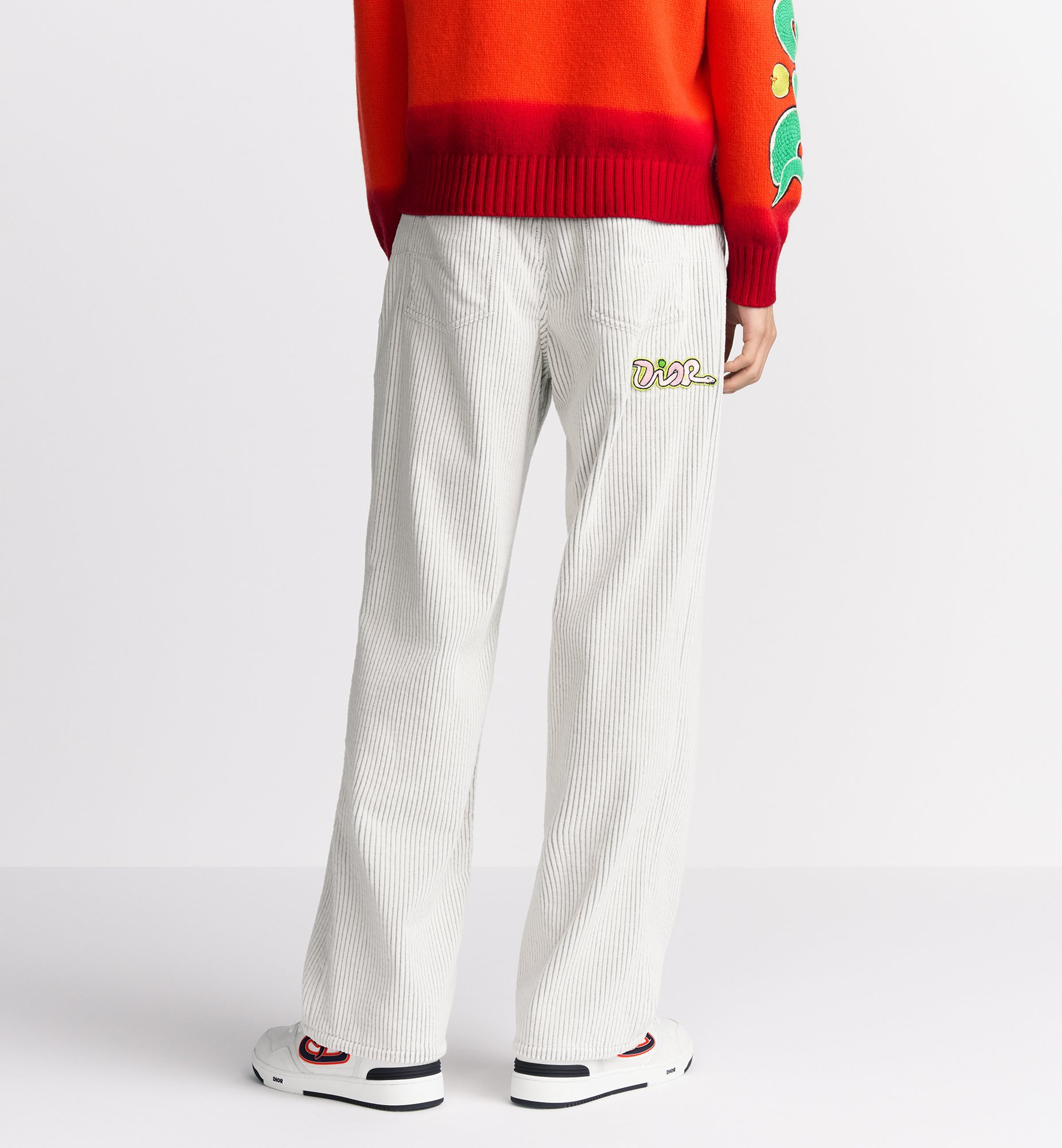 DIOR AND KAWS Heritage Jeans White Cotton-Blend Corduroy | DIOR DIOR AND KAWS Heritage Jeans White Cotton-Blend Corduroy | DIOR