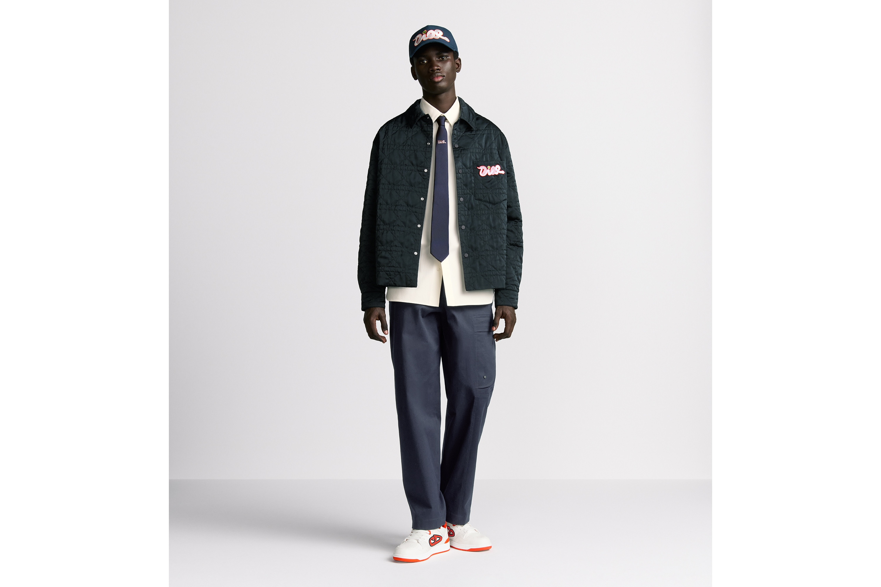 Surchemise DIOR AND KAWS Satin technique bleu marine | DIOR