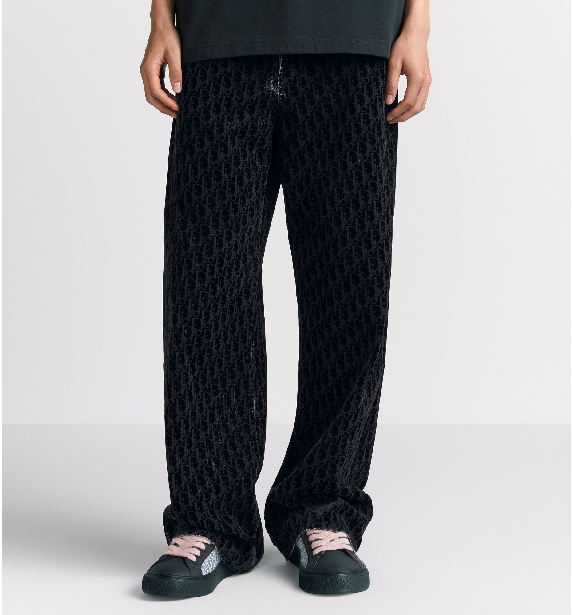 Jeans DIOR AND KAWS Dior Oblique Heritage Denim de algodão azul | DIOR