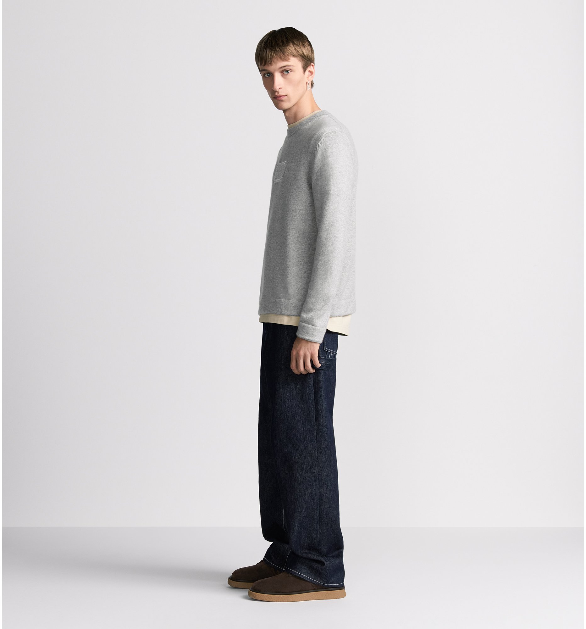 Christian Dior Couture Sweater Gray Cashmere Jersey | DIOR