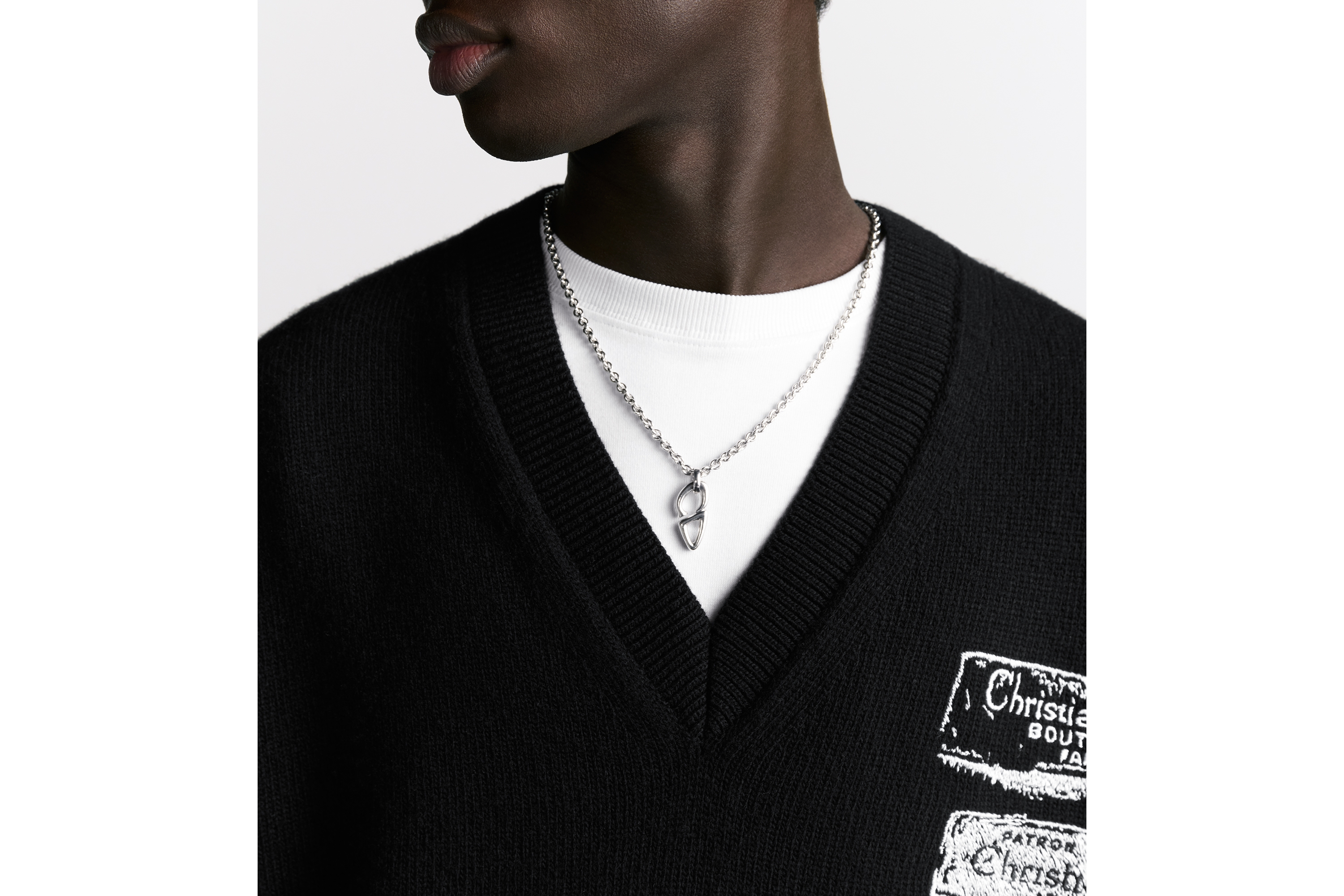 CD30 Pendant Necklace Silver-Finish Brass | DIOR