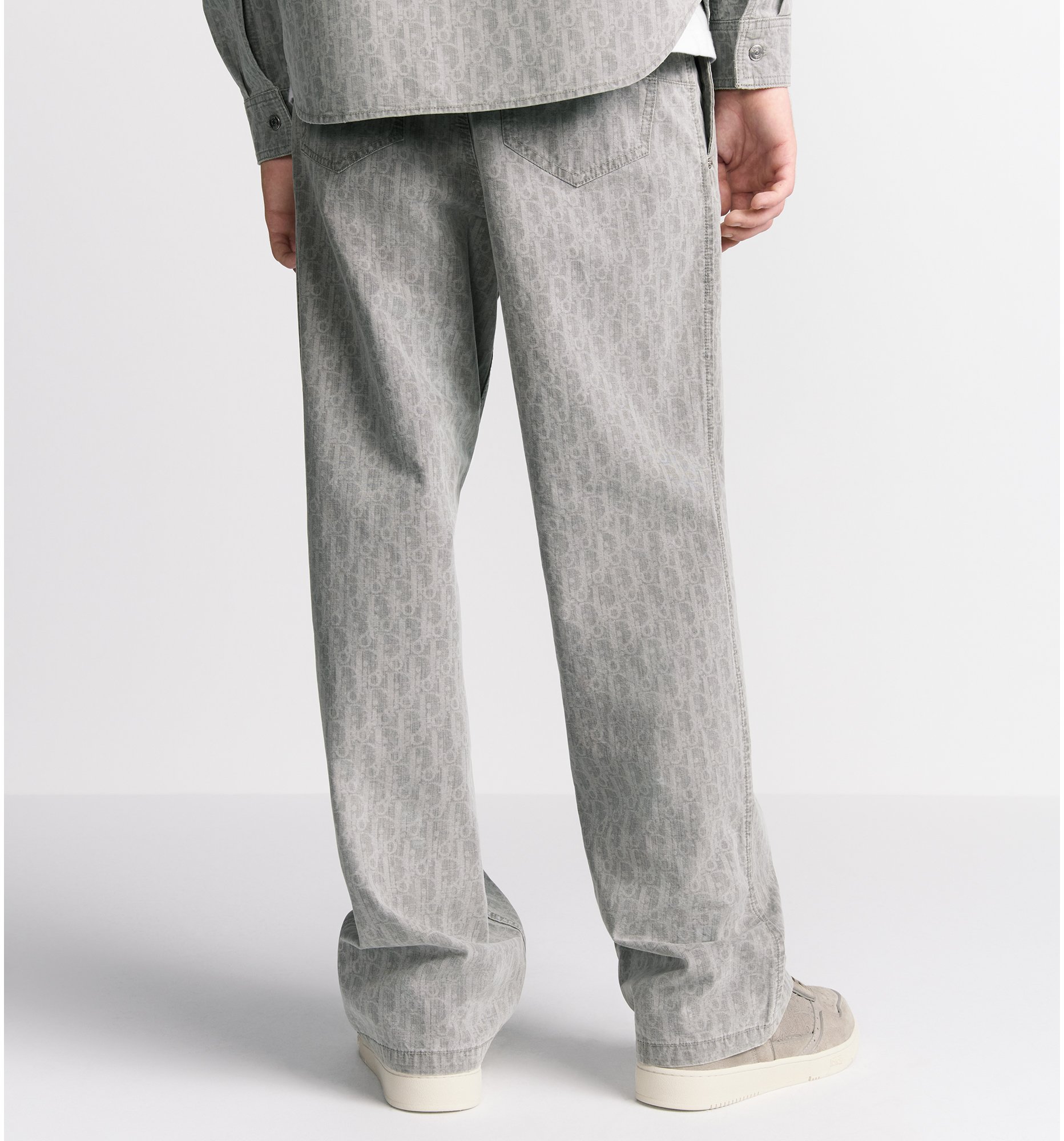 Dior Oblique Carpenter Jeans Gray Cotton Denim | DIOR