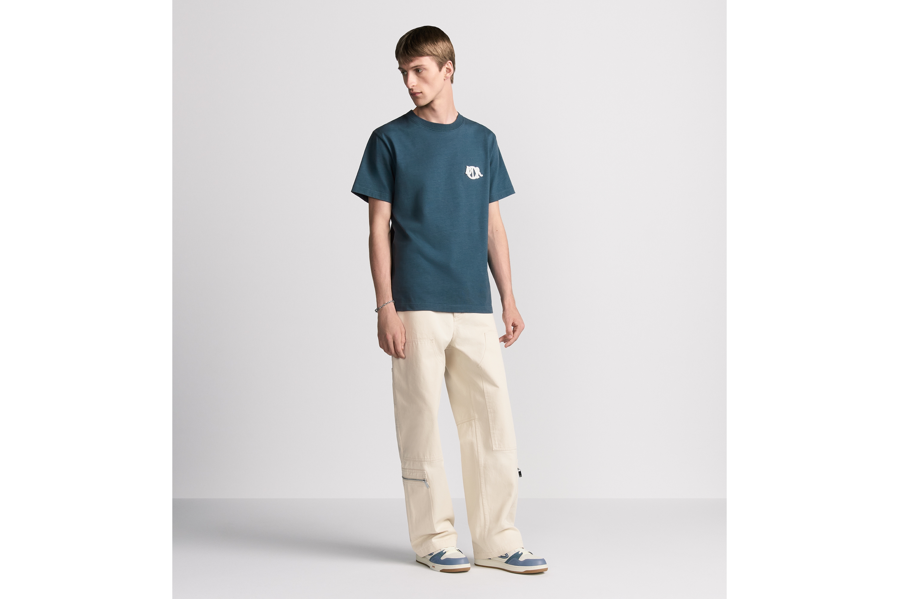 Dior Charm T-Shirt, Relaxed Fit Blue Cotton Jersey | DIOR