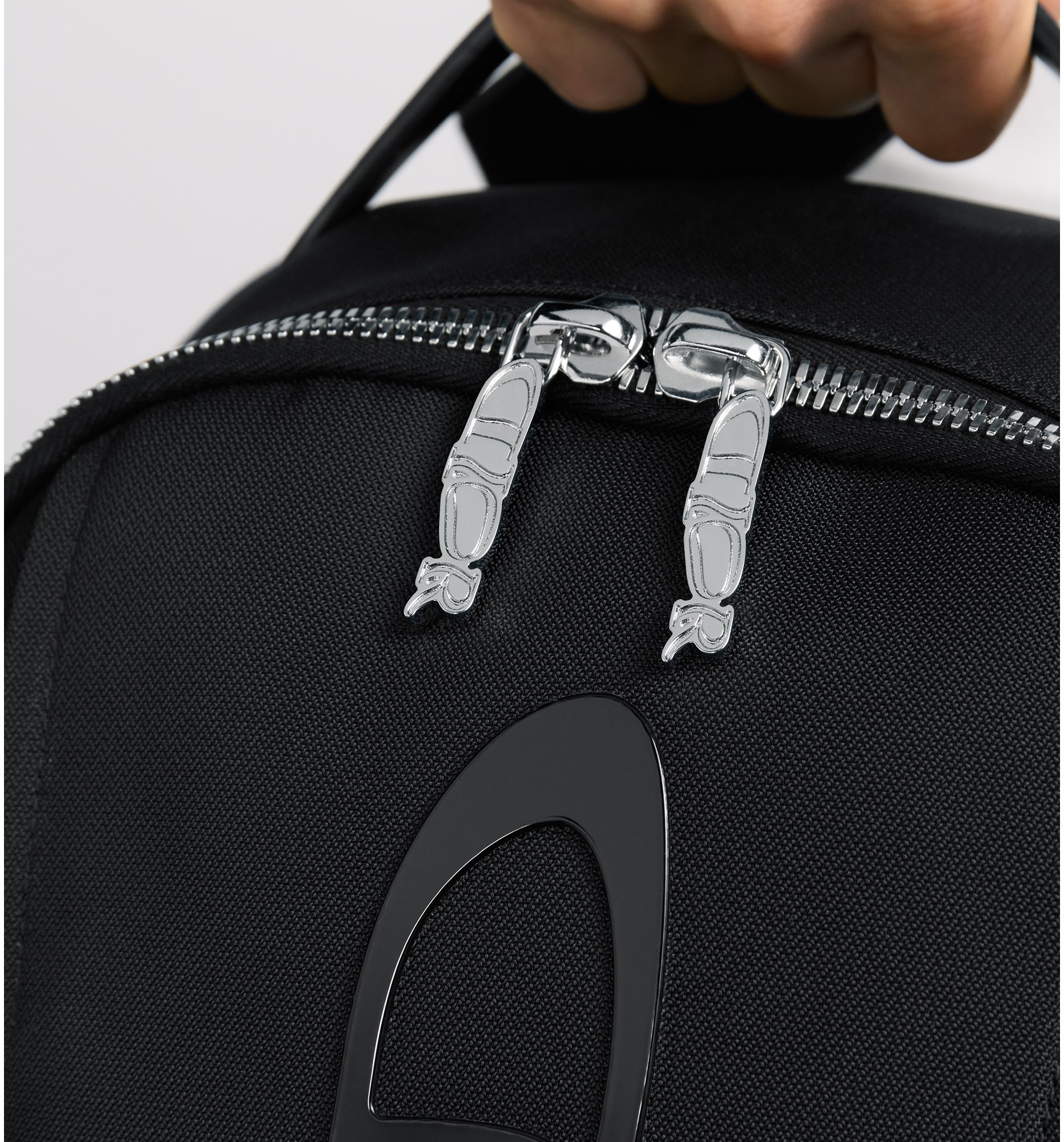 DIOR AND LEWIS HAMILTON Zipped Backpack Black Nylon and Black Leather ...