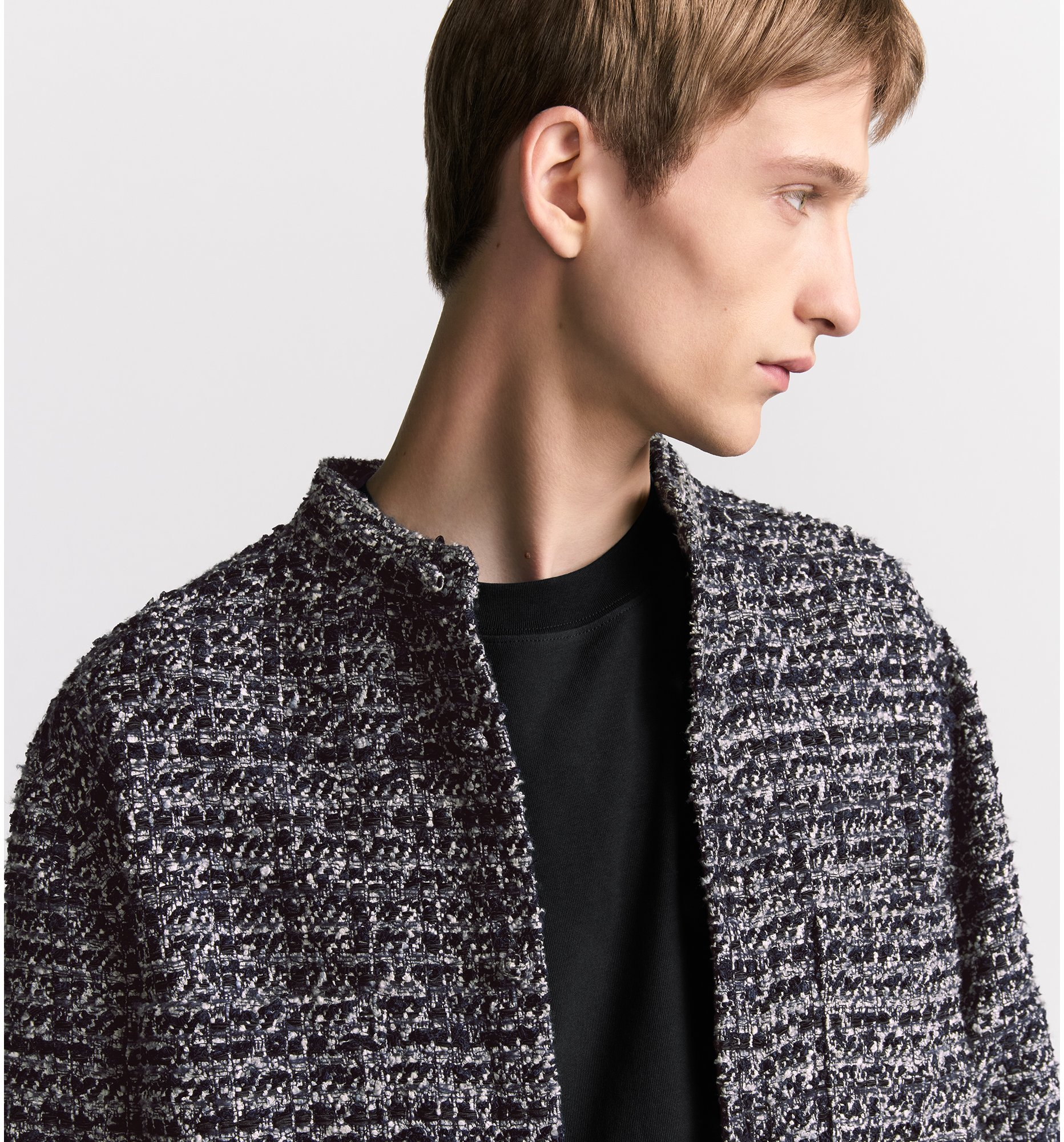 DIOR AND LEWIS HAMILTON Officer Collar Shirt Blue Cotton- and Wool ...