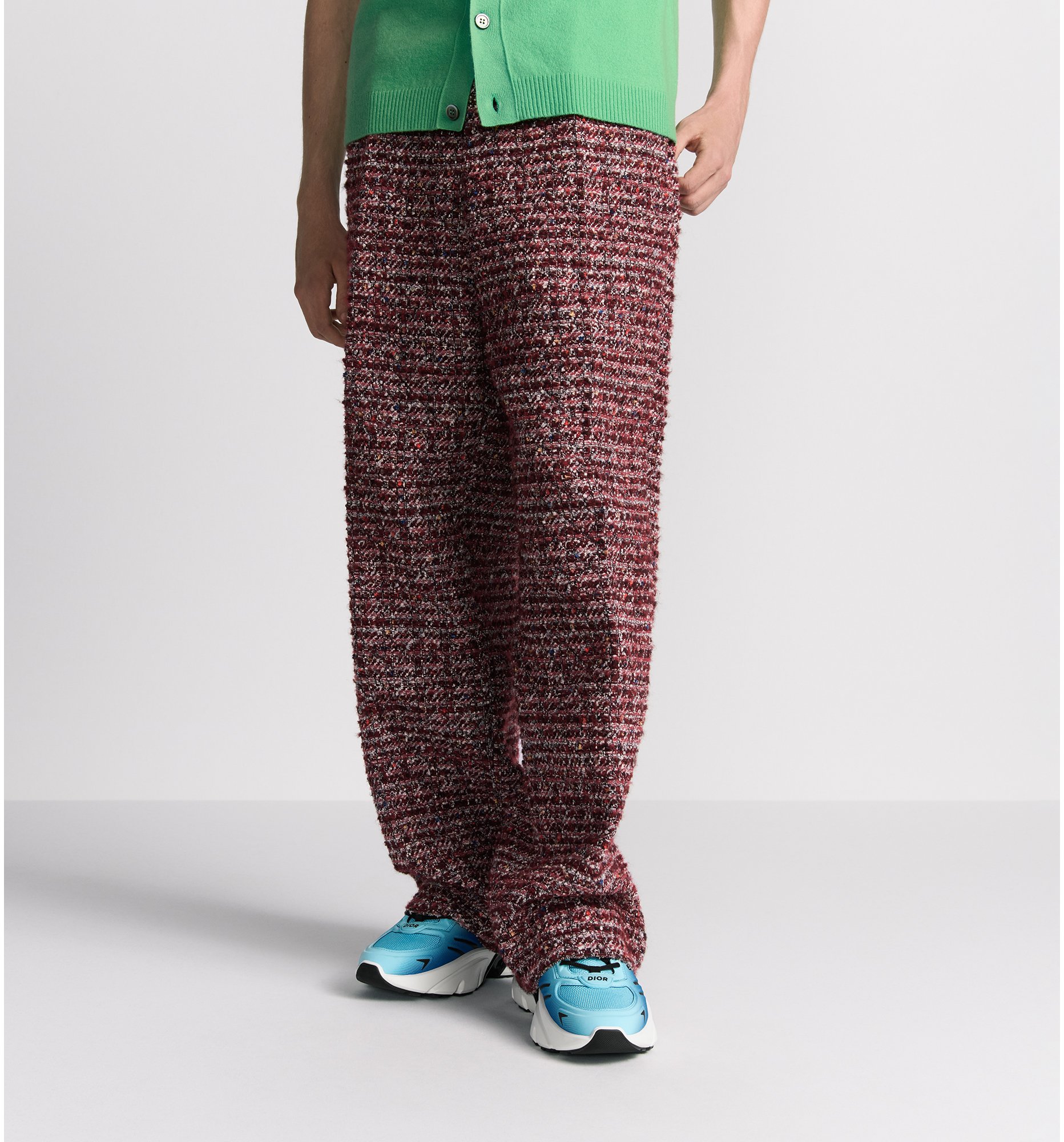 Pantaloni ampi DIOR AND LEWIS HAMILTON Tweed di misto lana e cotone ...