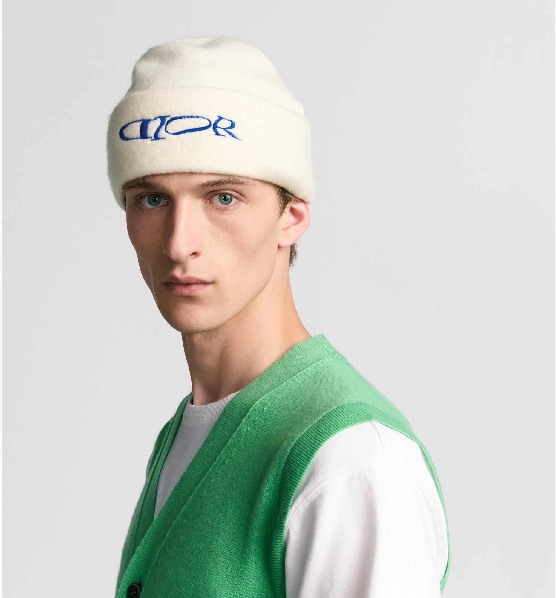 Bonnet DIOR AND LEWIS HAMILTON Maille de laine et cachemire mélangés ...