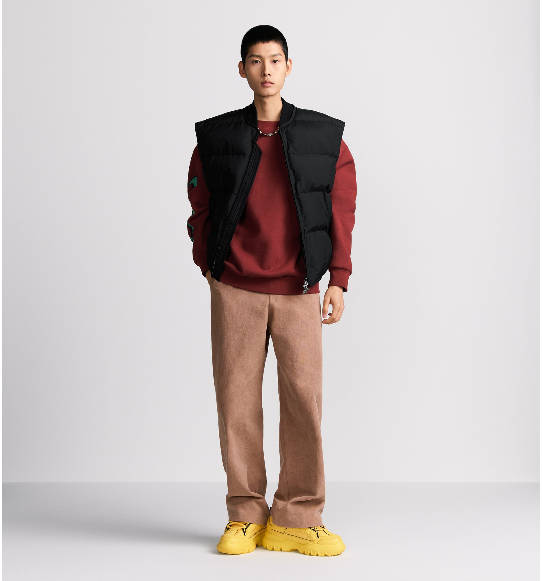 DIOR AND LEWIS HAMILTON Puffer Jacket with Removable Sleeves Black ...