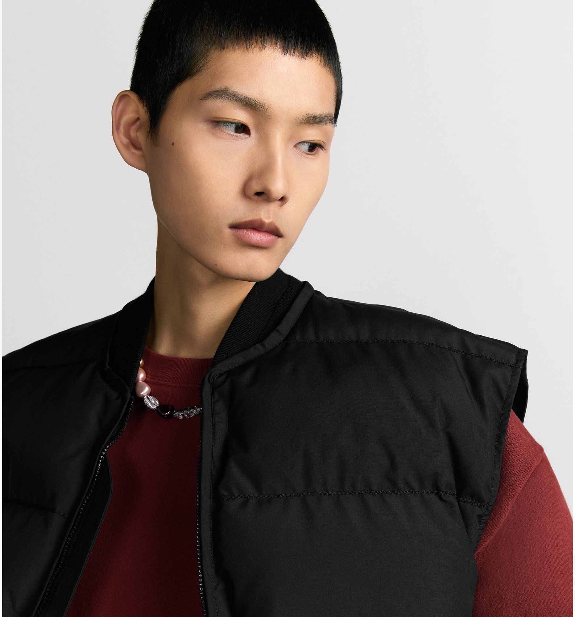 DIOR AND LEWIS HAMILTON Puffer Jacket with Removable Sleeves Black ...