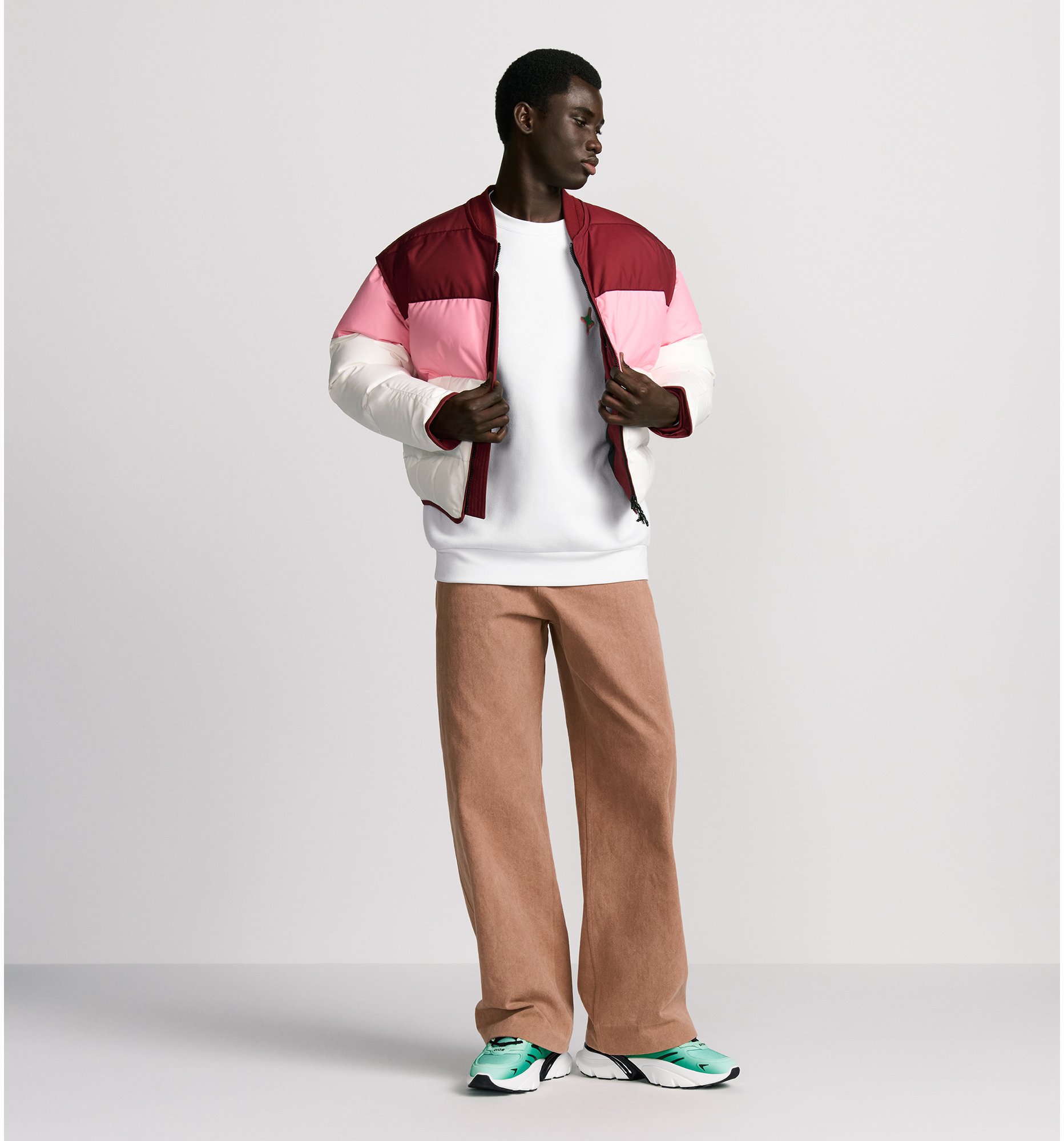 DIOR AND LEWIS HAMILTON Puffer Jacket with Removable Sleeves Burgundy ...