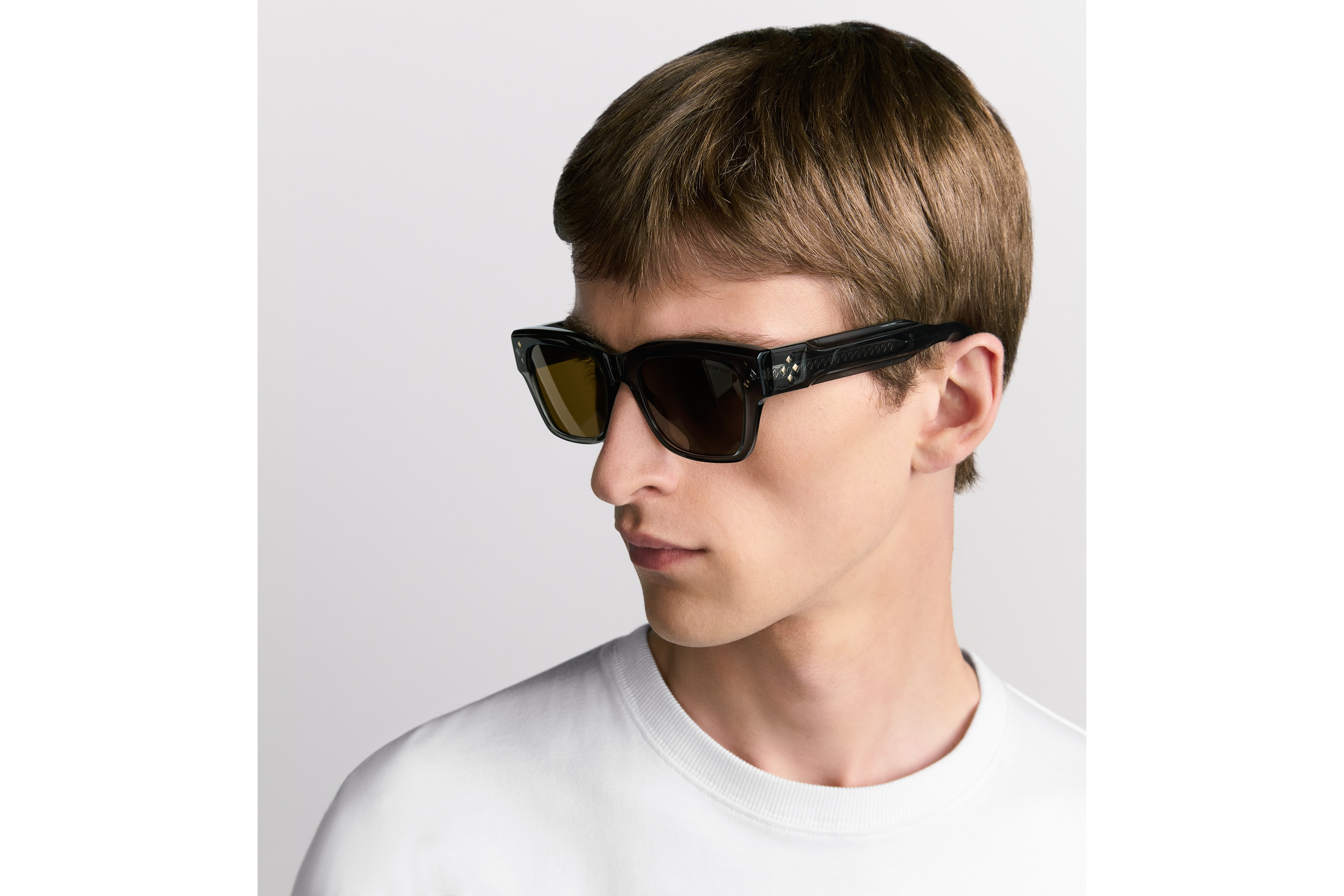 CD Diamond S2I Transparent Gray Rectangular Sunglasses | DIOR