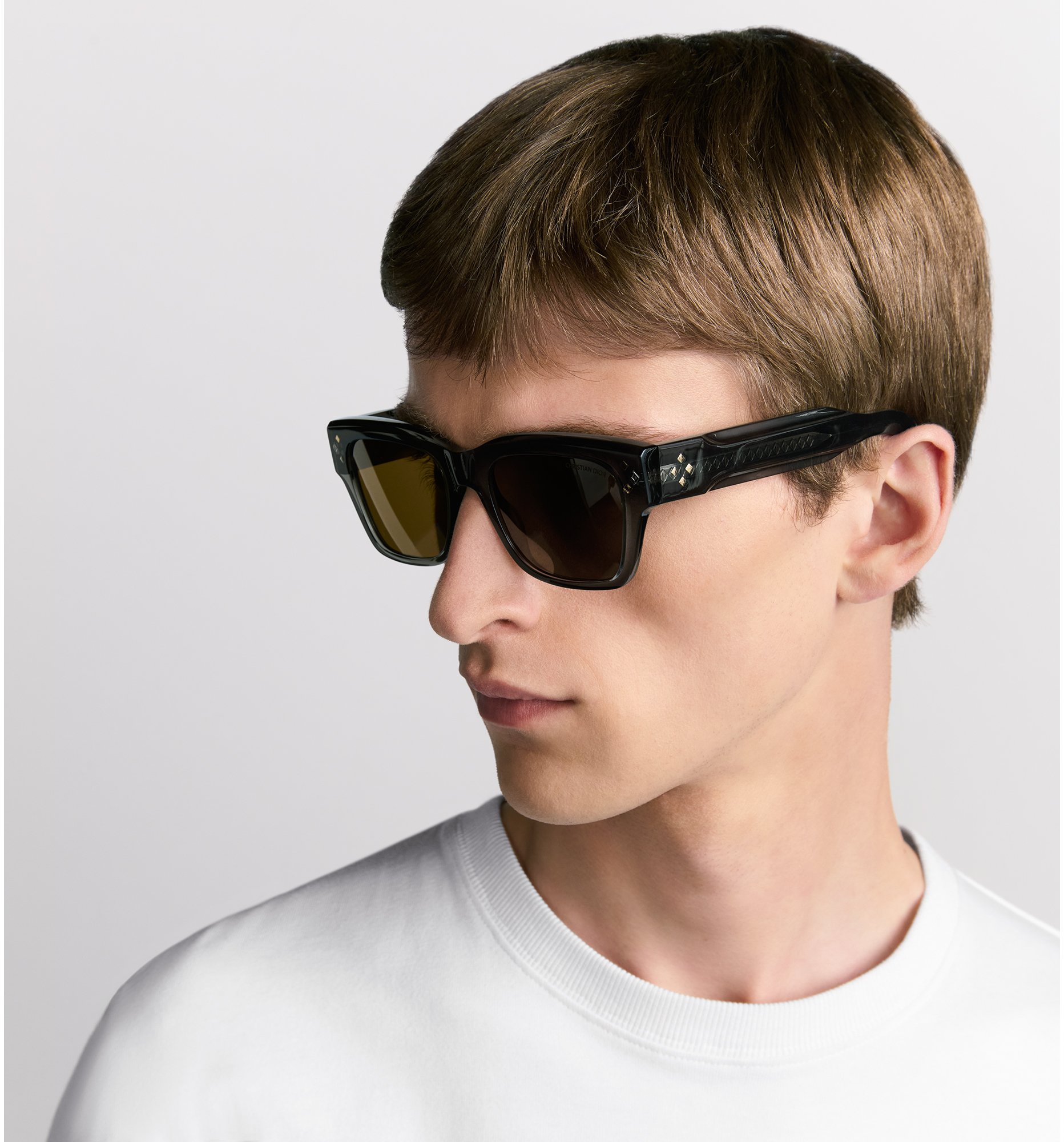 CD Diamond S2I Transparent Gray Rectangular Sunglasses | DIOR