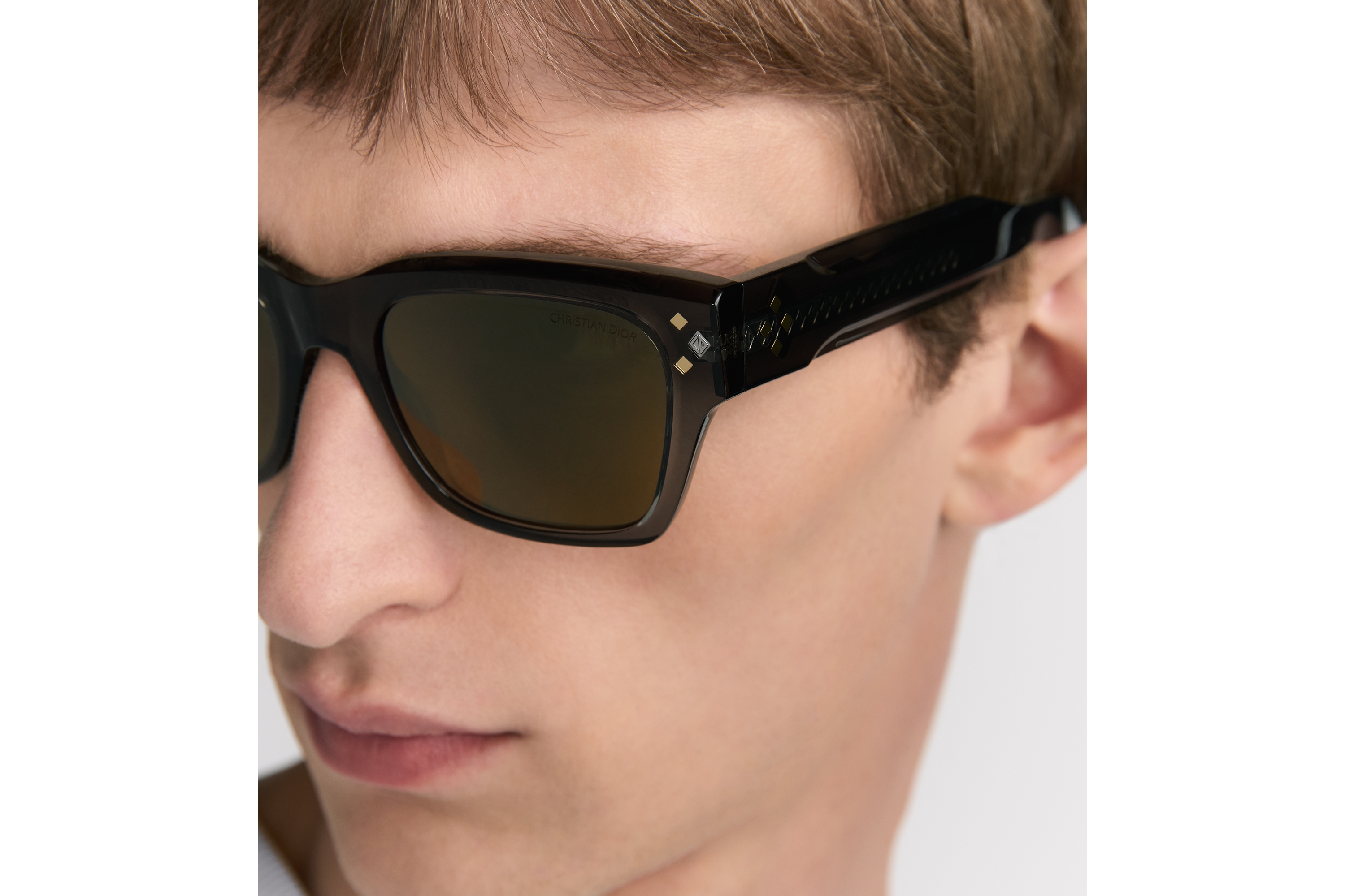 CD Diamond S2I Transparent Gray Rectangular Sunglasses | DIOR