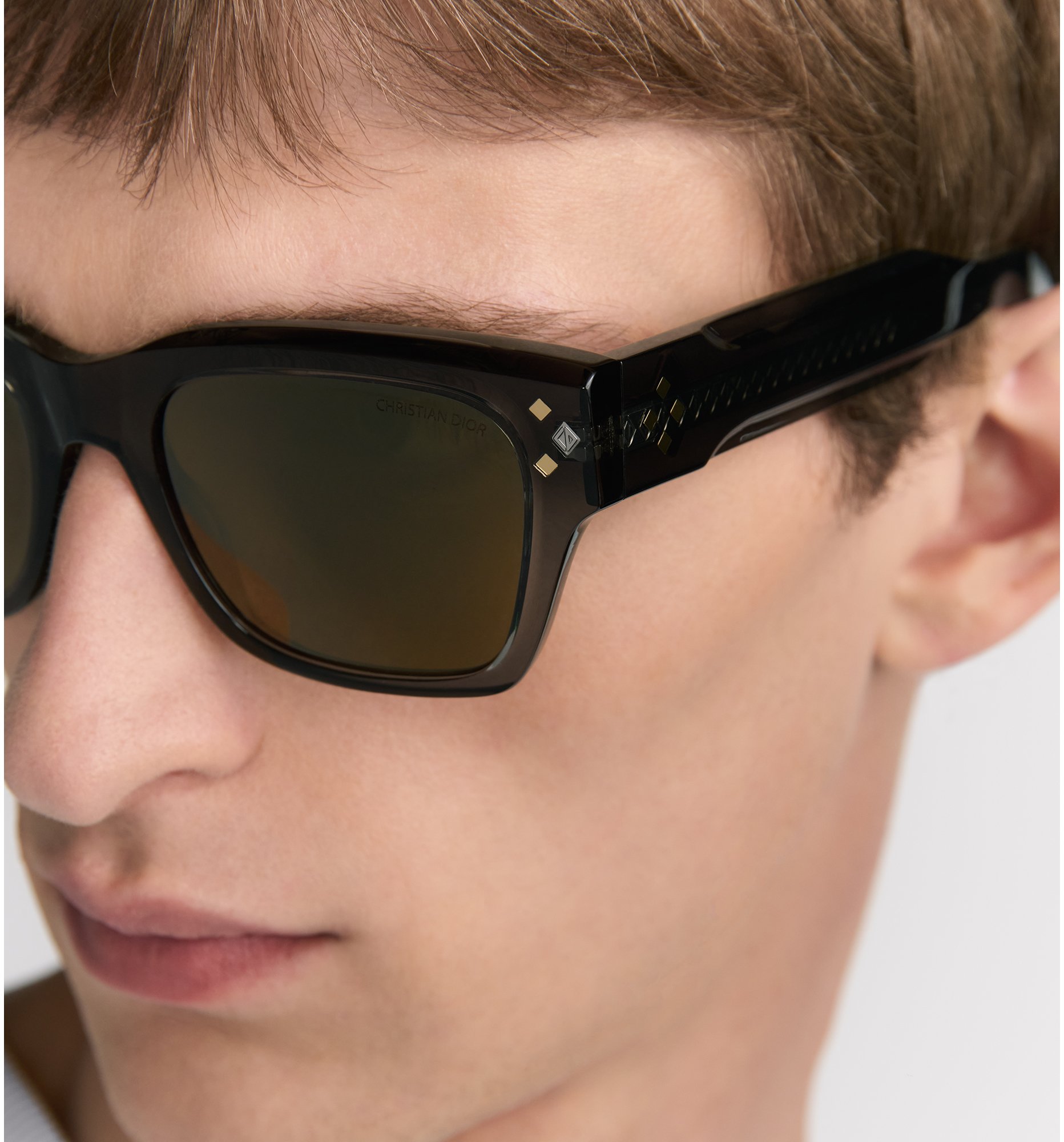 CD Diamond S2I Occhiali da sole rettangolari grigi trasparenti | DIOR