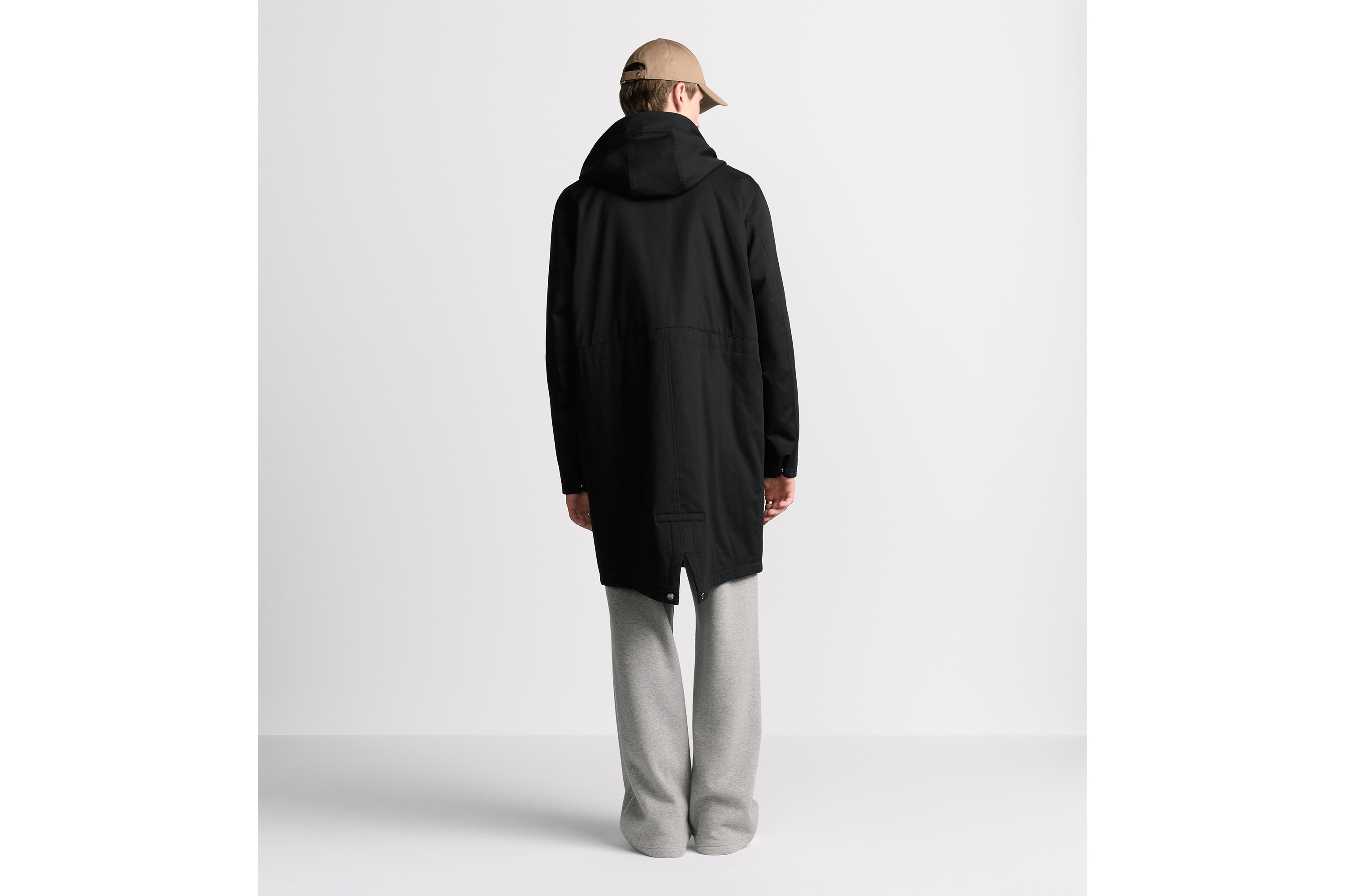 Parka CD Icon Gabardine de coton noir | DIOR