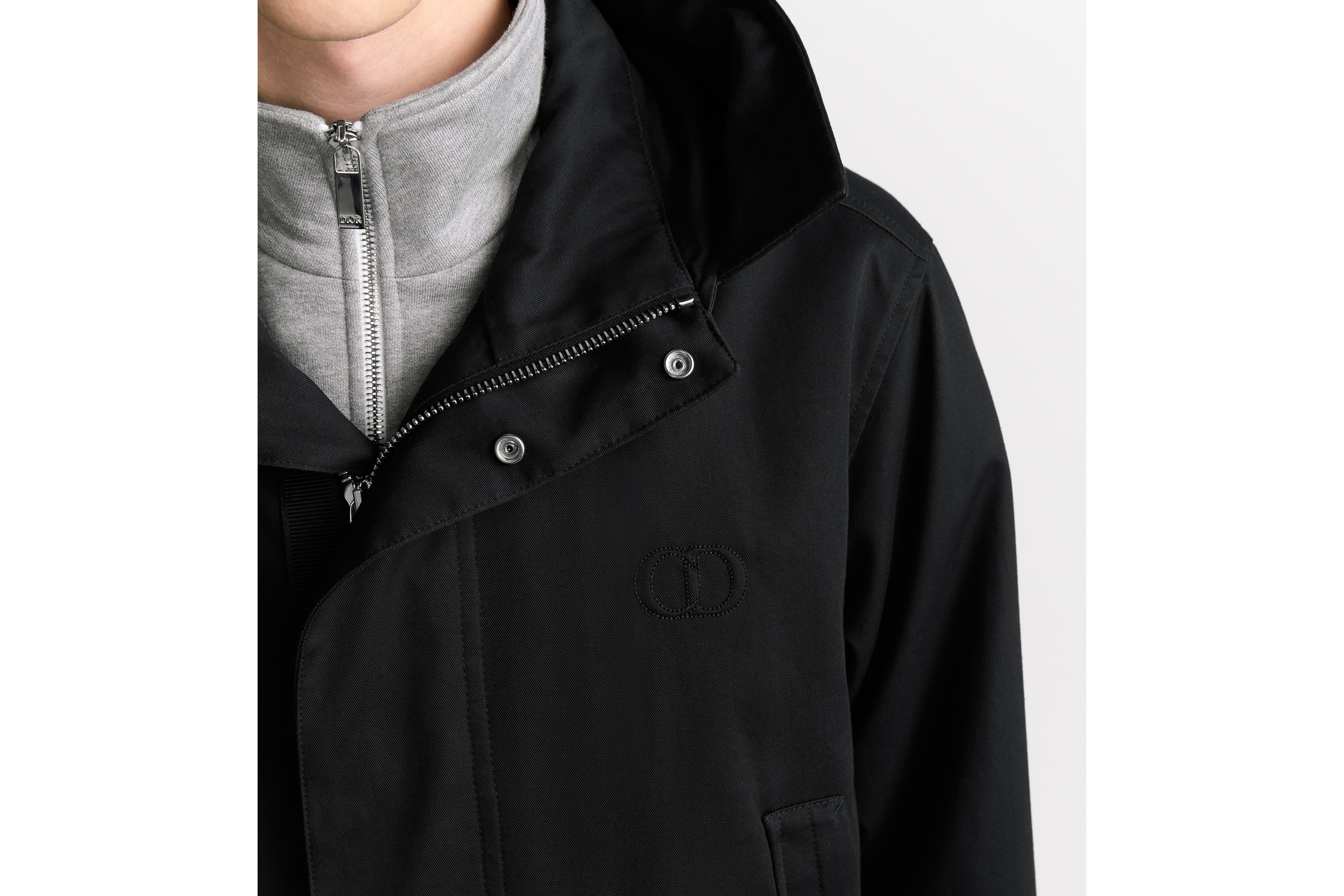 CD Icon Parka Black Cotton Gabardine | DIOR