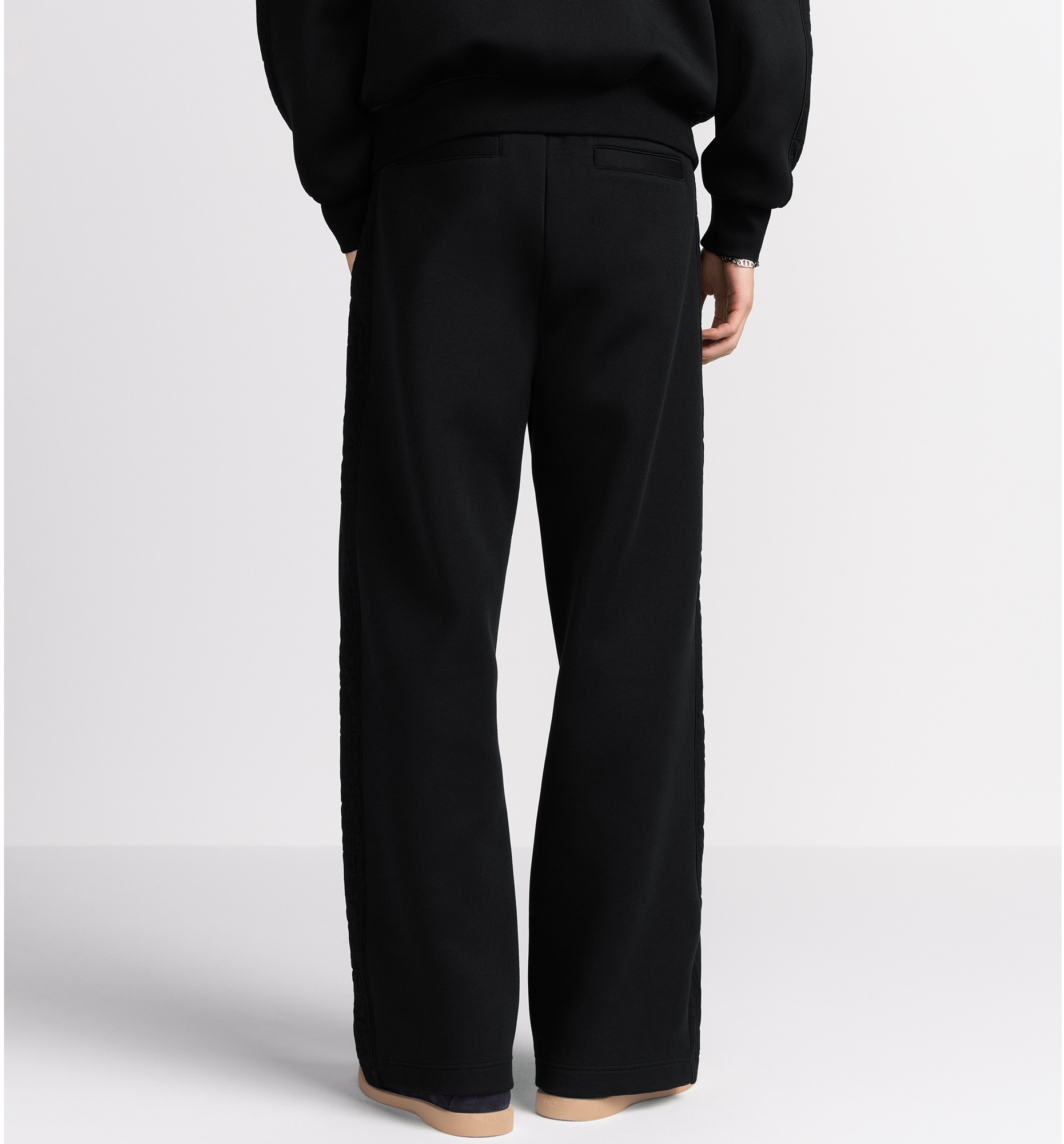 Dior Oblique Track Pants Black Cotton-Blend Jersey | DIOR