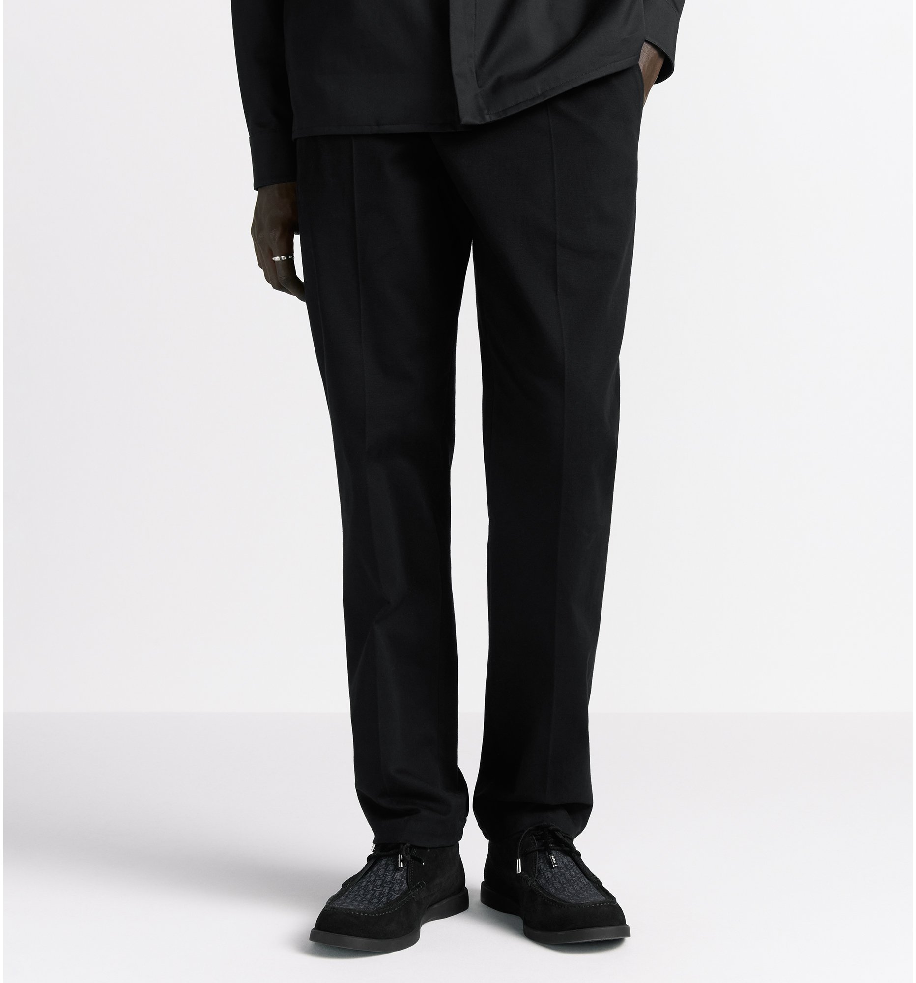 Pantalon de jogging tailoring à broderie CD Icon Toile de coton noir | DIOR