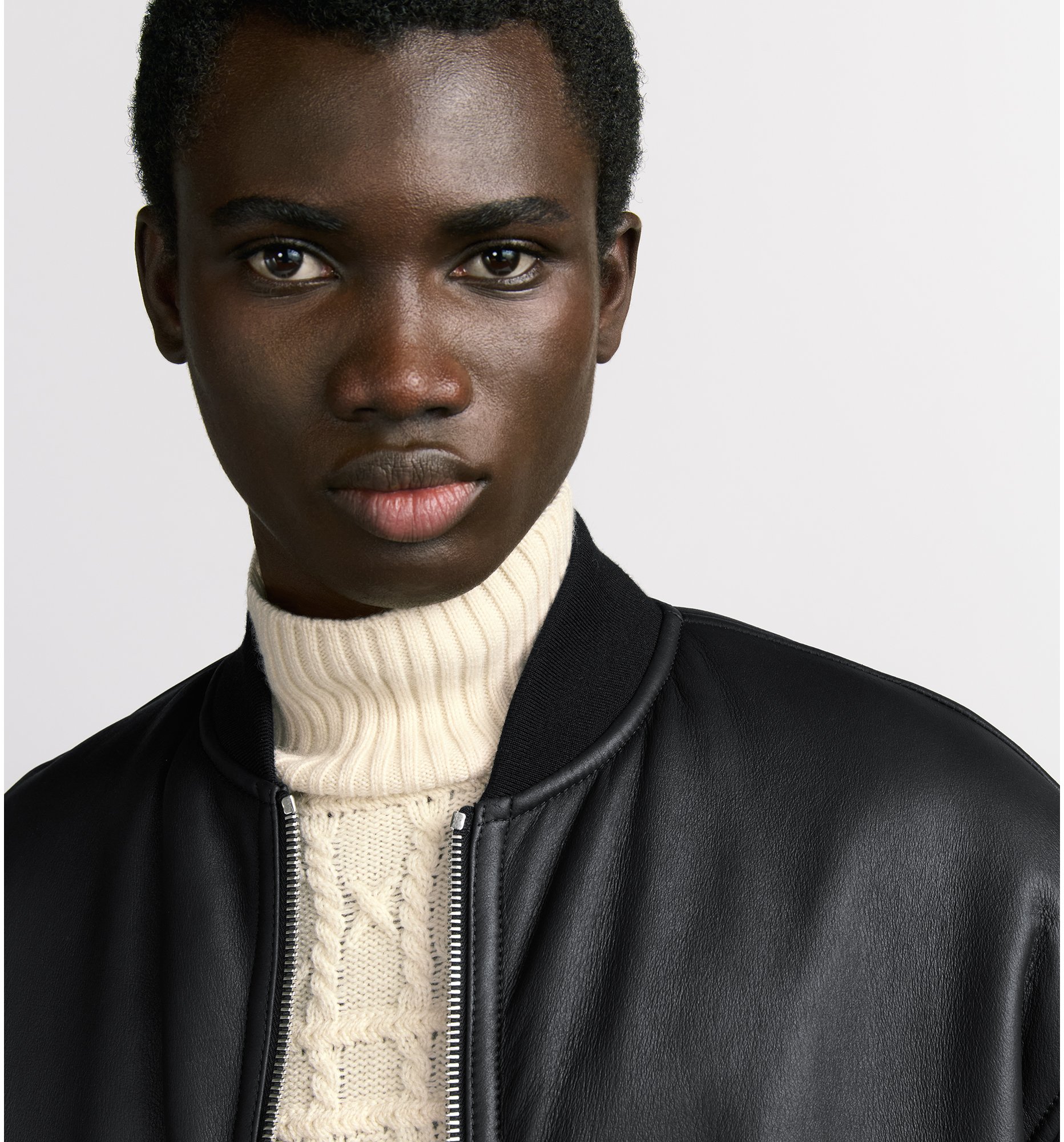 Dior Icons Reversible Bomber Jacket Black Lambskin and Shearling | DIOR