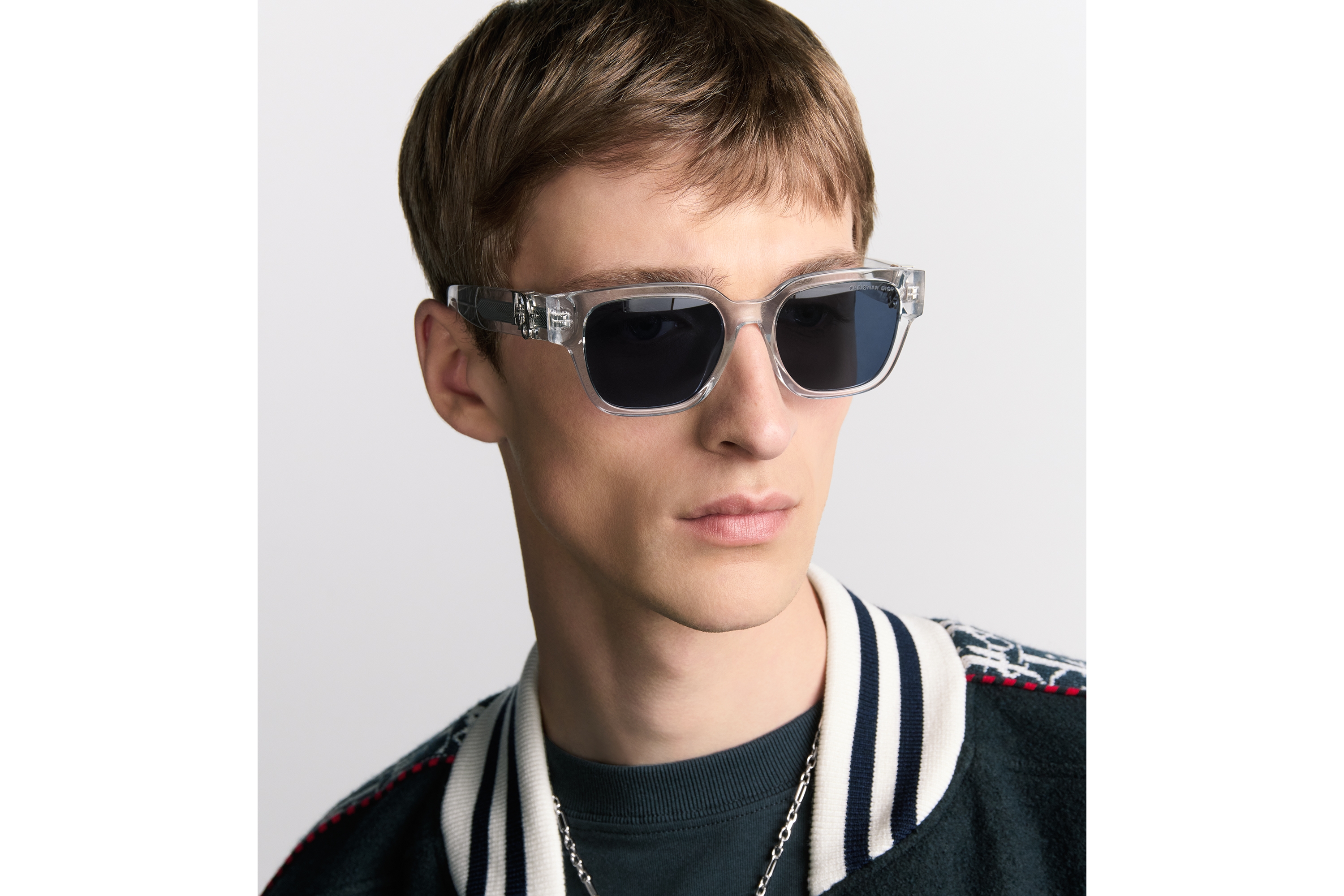 DiorOblique S1I Crystal-Tone Square Sunglasses | DIOR