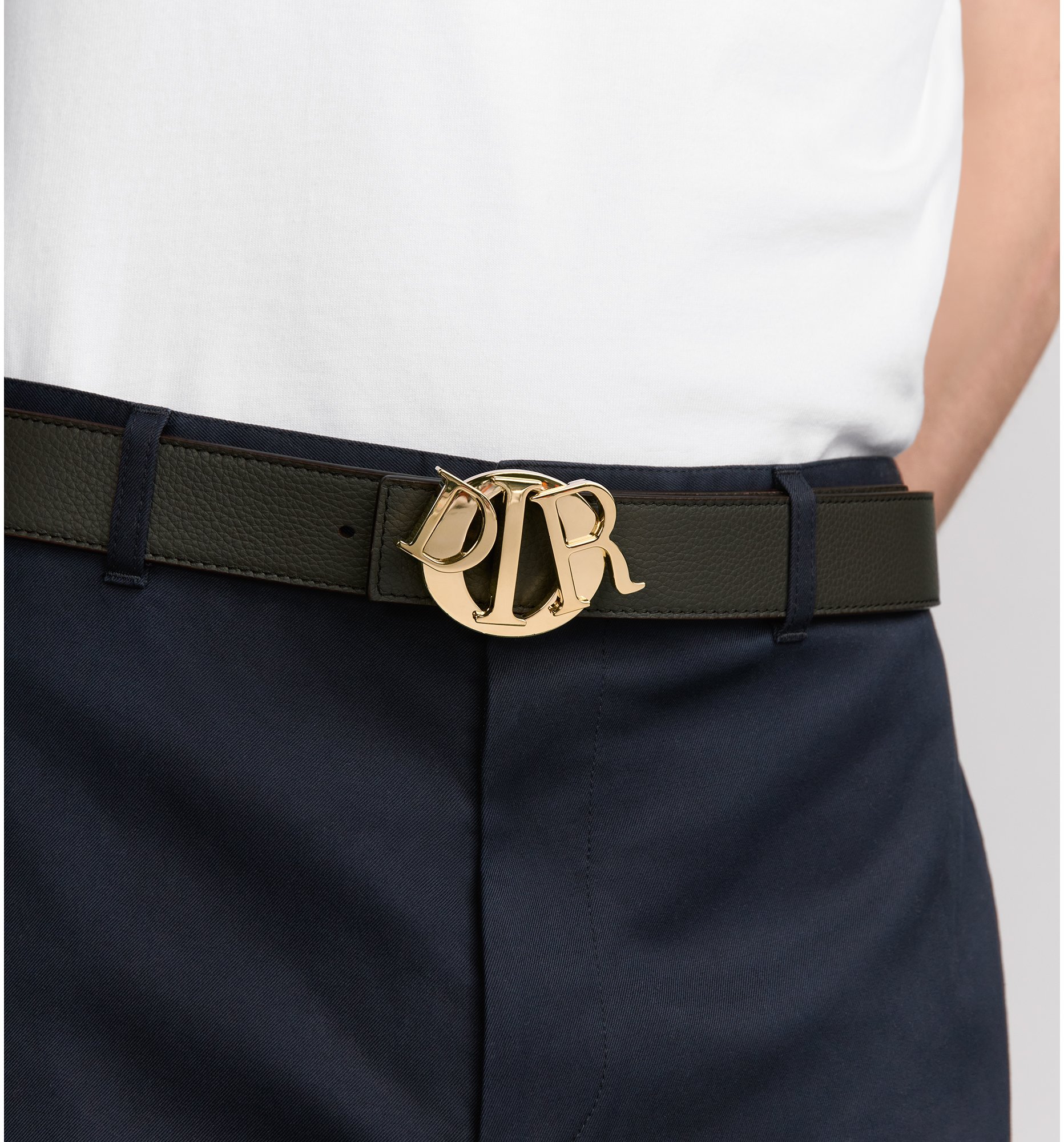 Dior Charm Belt Buckle Gold-Finish Brass, 35 MM | DIOR
