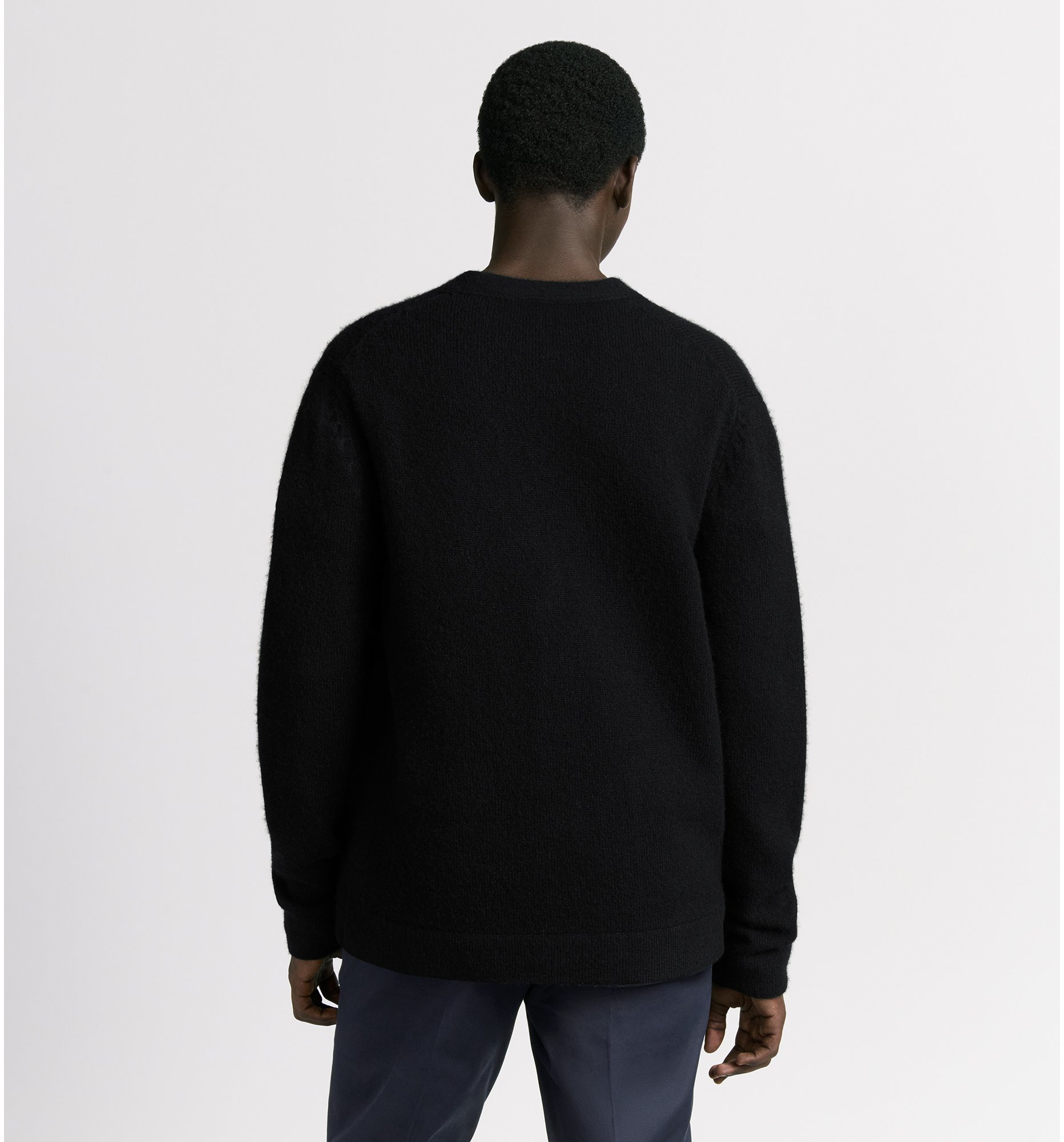 Vest met Christian Dior Couture-kenmerk Zwarte jersey van kasjmier | DIOR