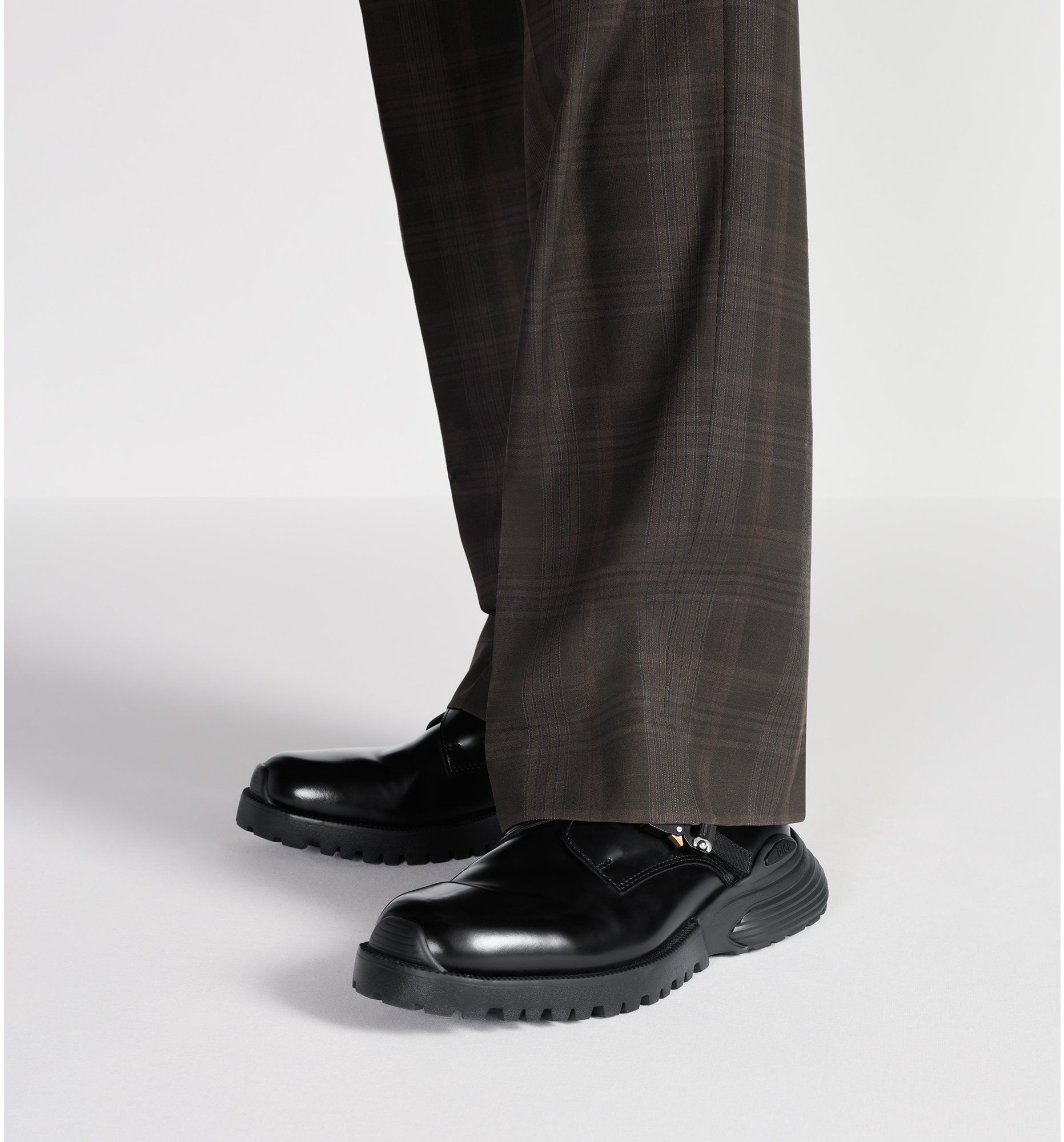 Dior Combat Monk Derby Shoe Black Polished Calfskin | DIOR