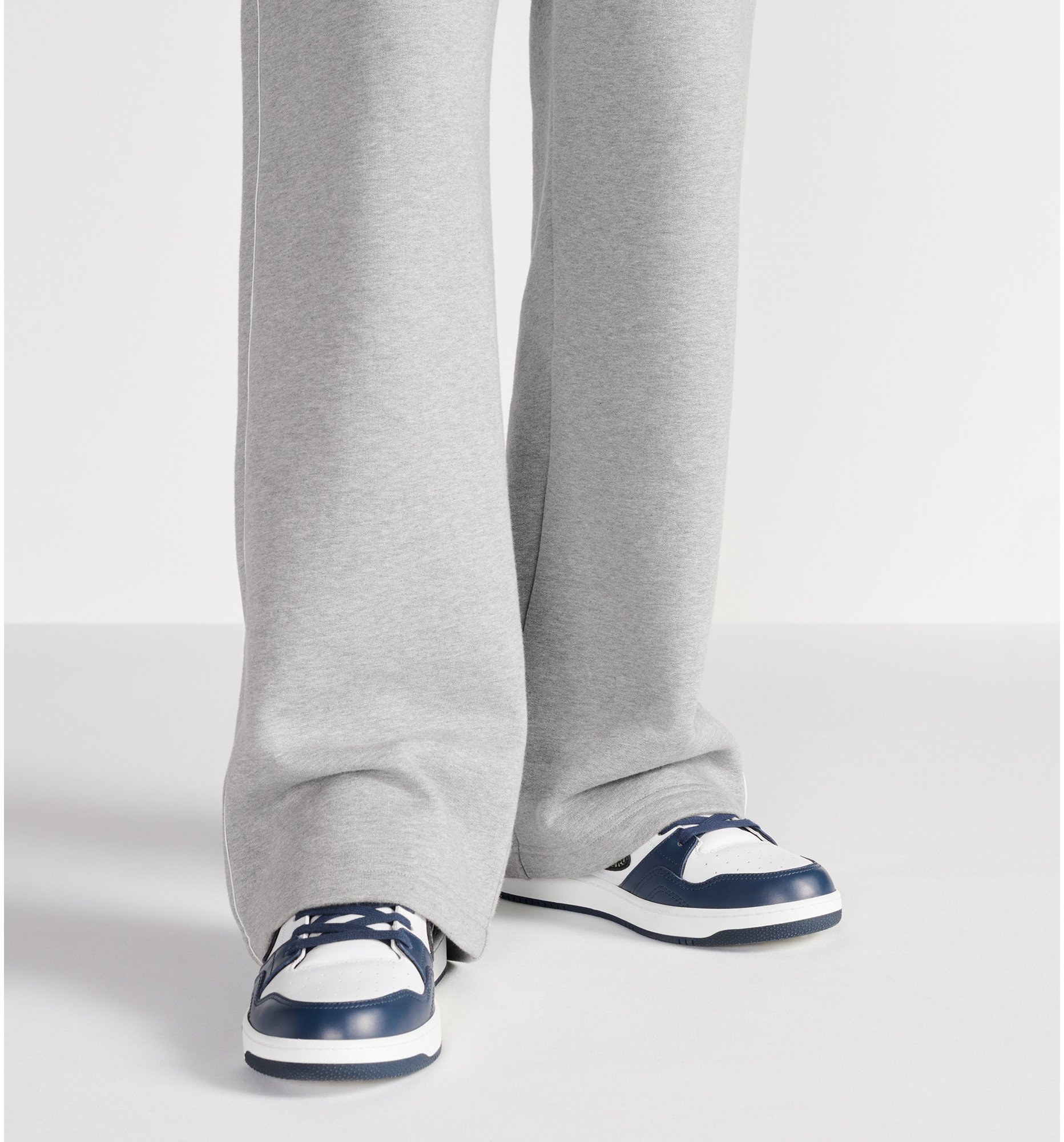 B57 Dribble Low-Top Sneaker Navy Blue and White Smooth Calfskin with ...