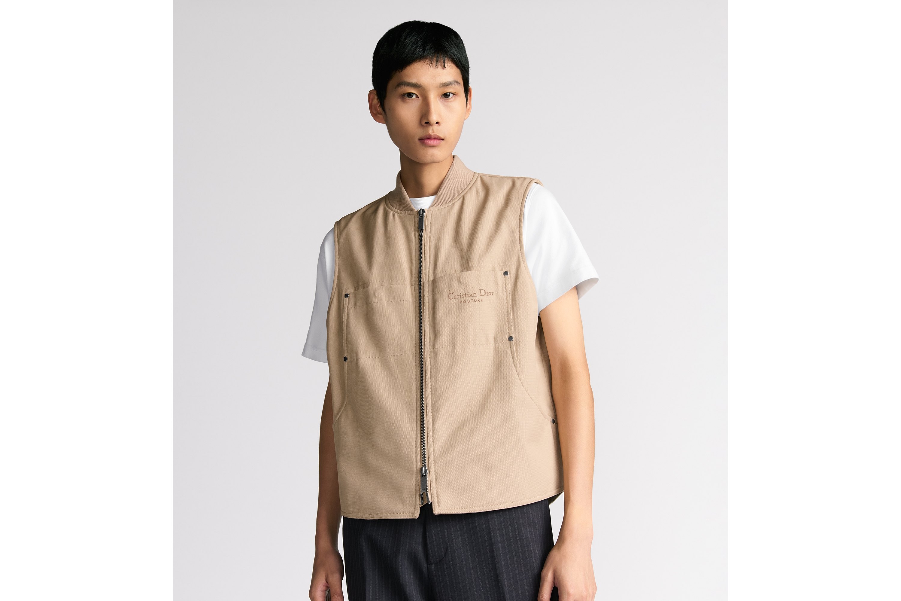 Christian Dior Couture Vest Beige Cotton | DIOR