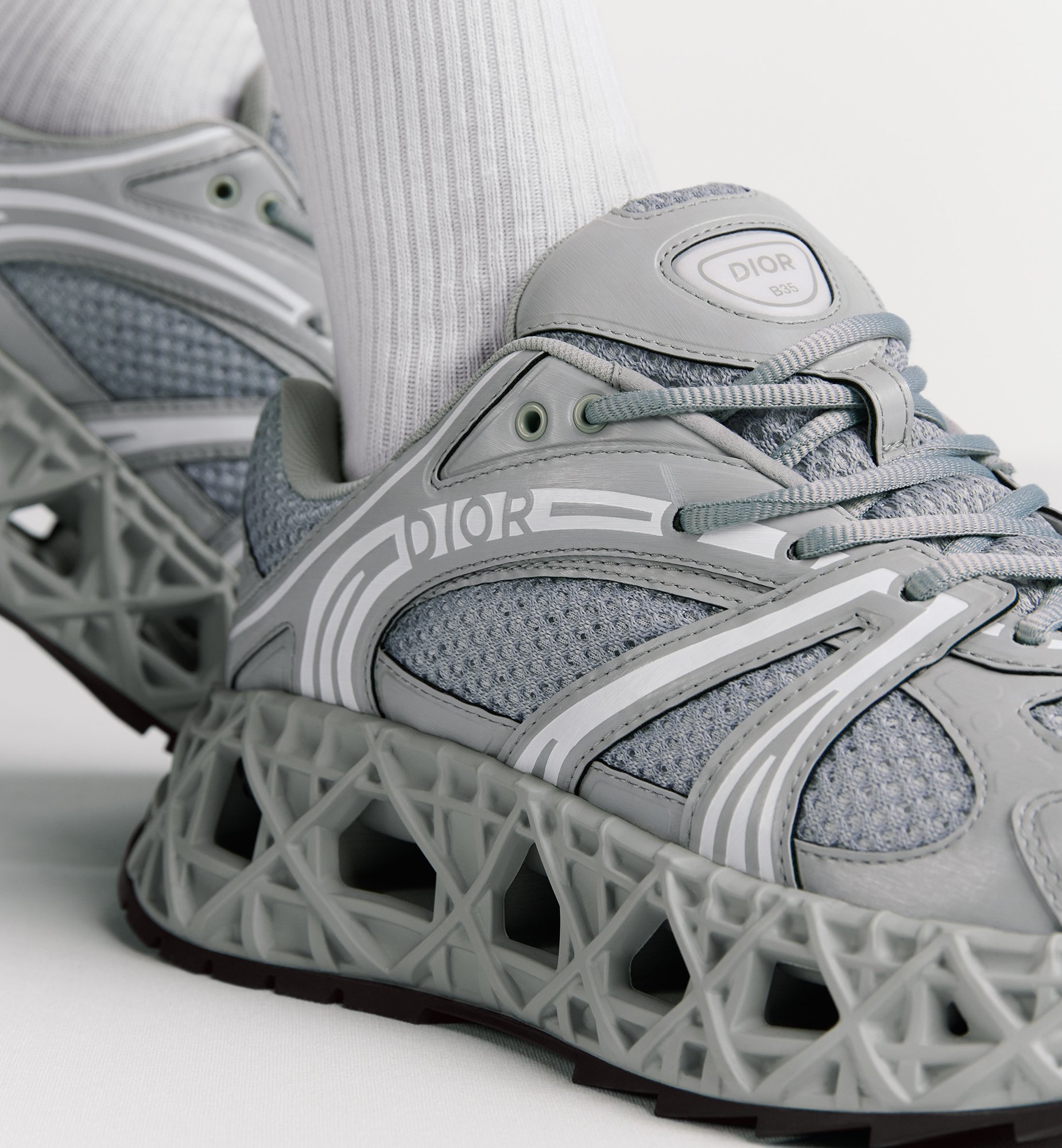 B35 NXXT Sneaker Gray Technical Fabric and Gray Technical B35 NXXT Sneaker Gray Technical Fabric and Gray Technical